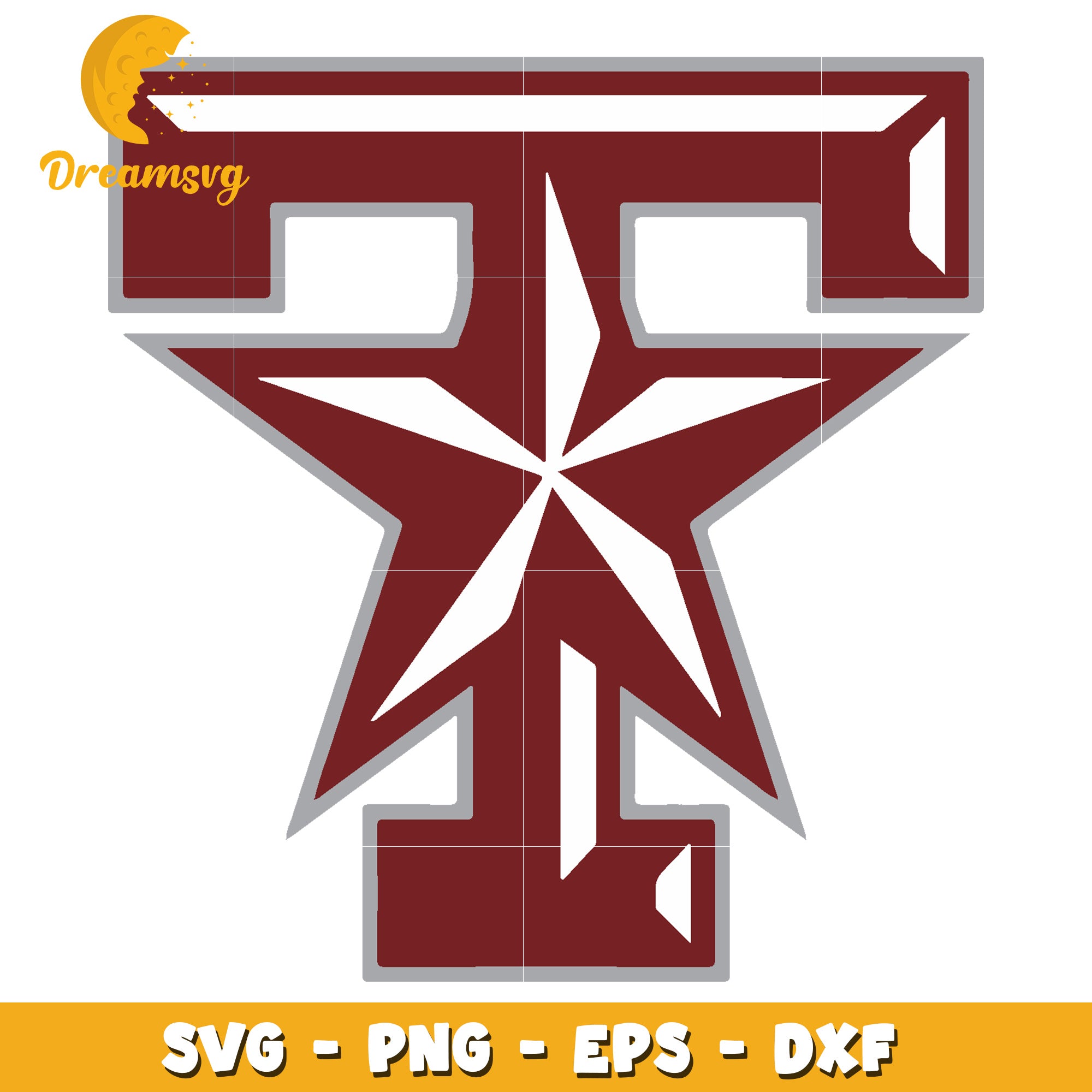 Texas Star T SVG PNG EPS DXF Cut File – DreamSVG Store