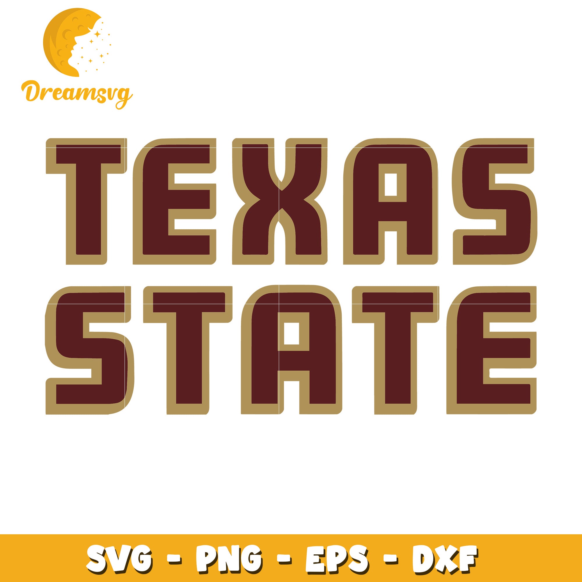 Texas State SVG Cut File for Crafting and Design Projects – DreamSVG Store
