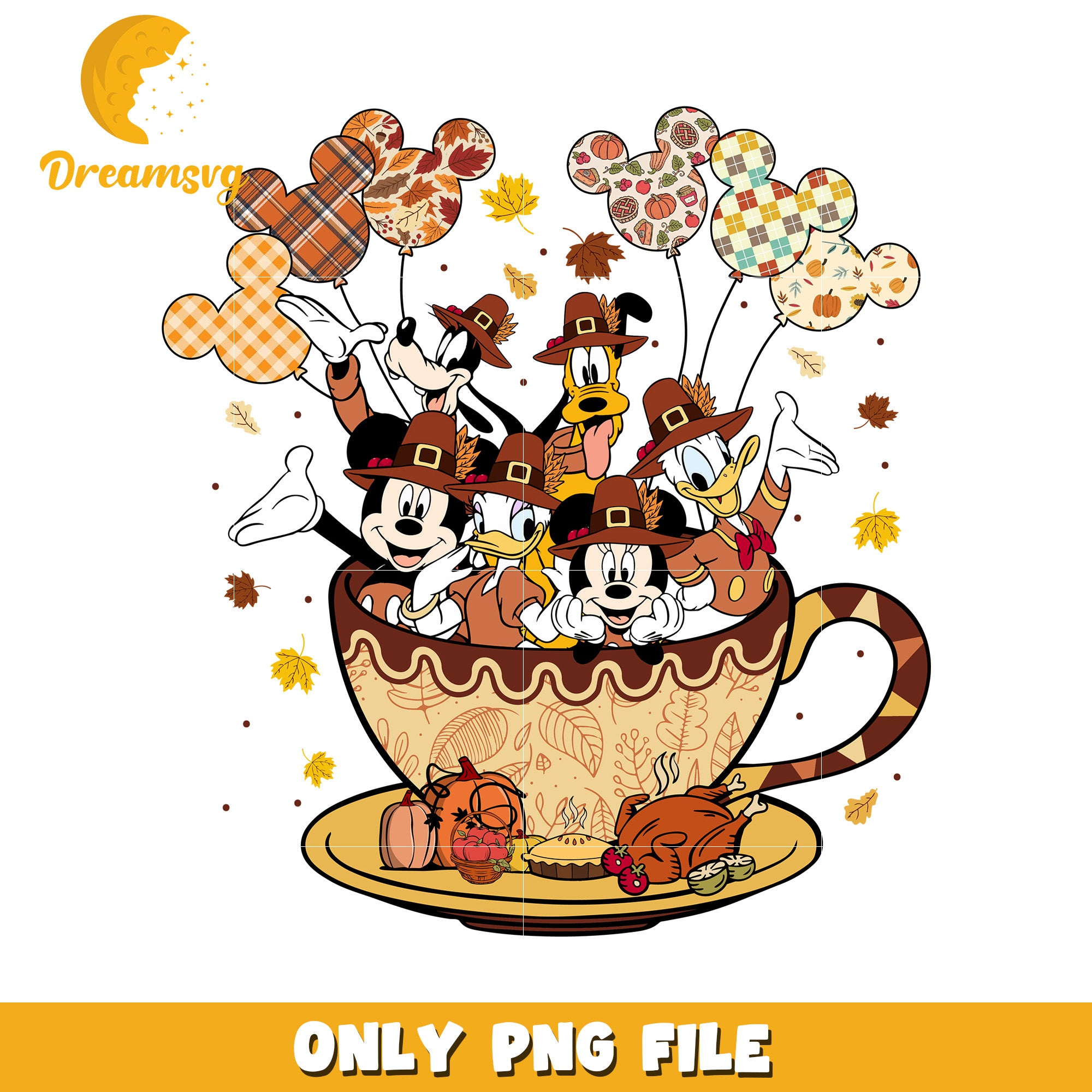 Thanksgiving Mickey Mouse PNG – DreamSVG Store