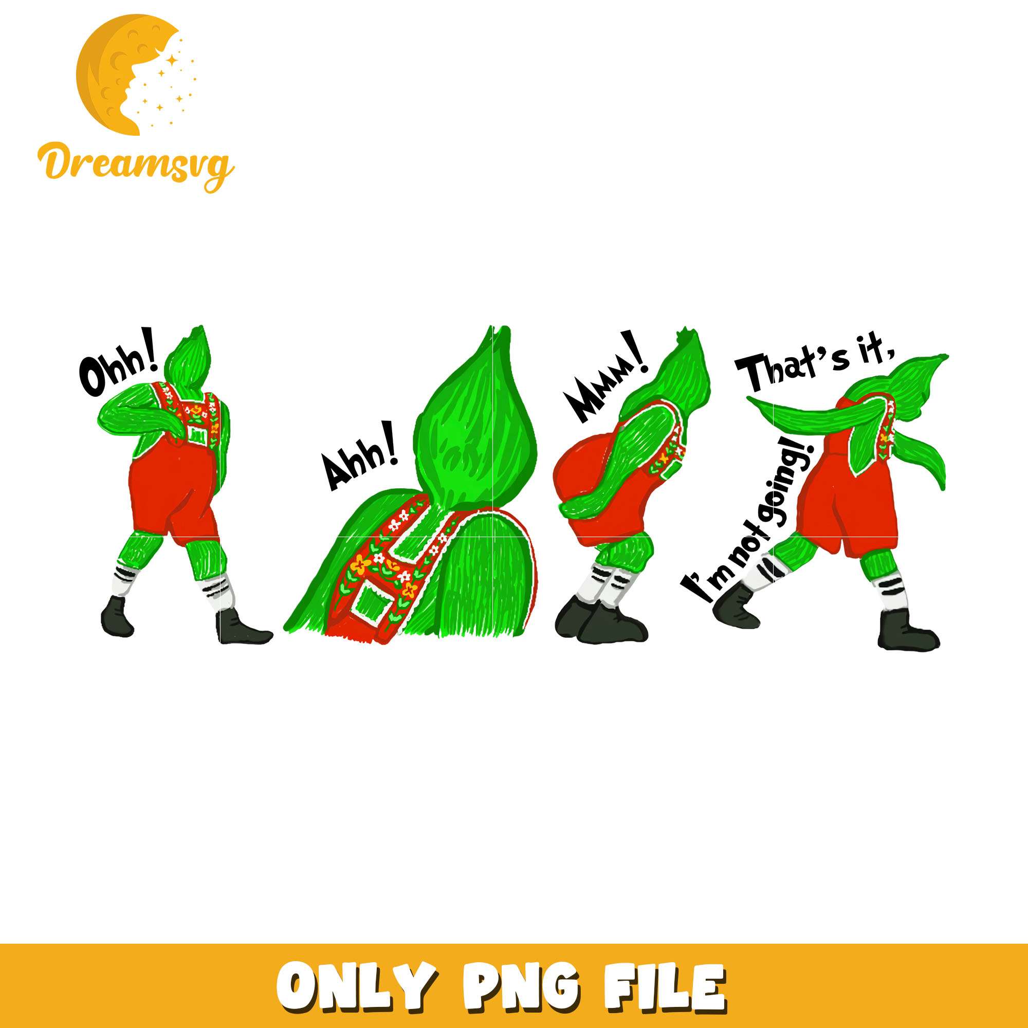 The grinch Ohh ahh mmm png, grinch png, christmas png – DreamSVG Store