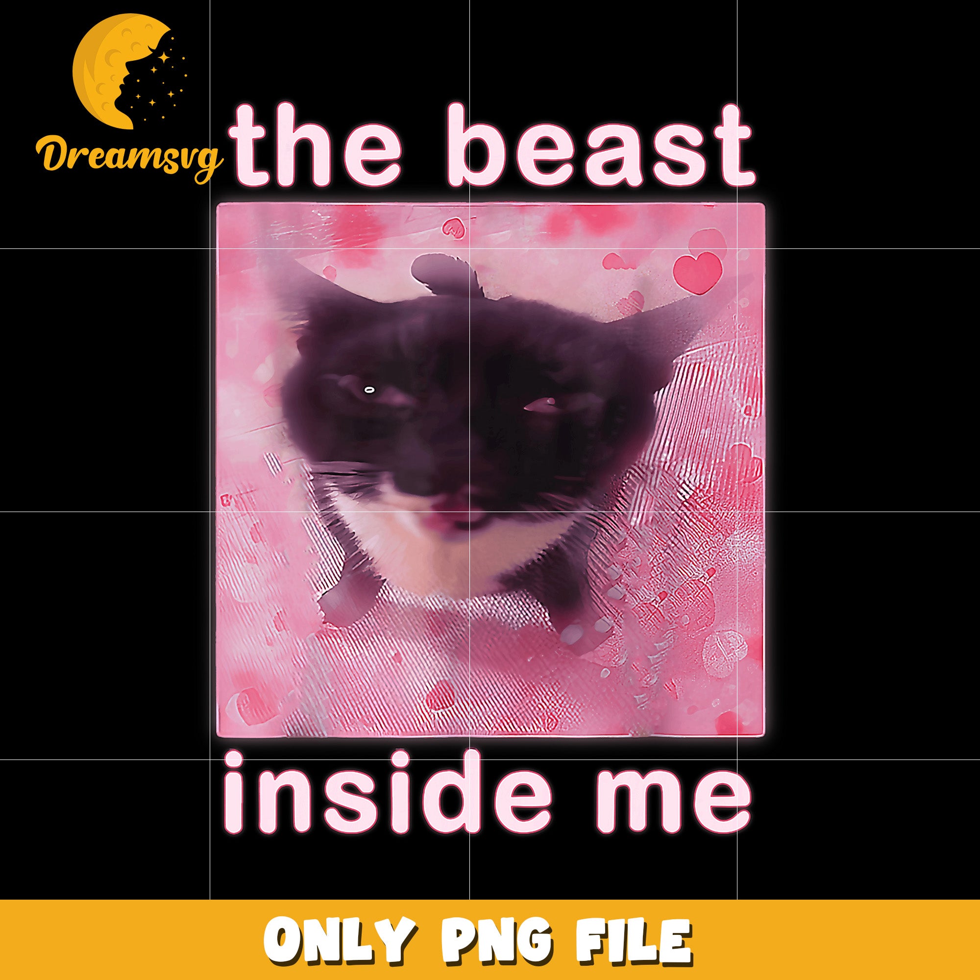 The beast inside me cute design png, beast inside png, animal spirit p ...