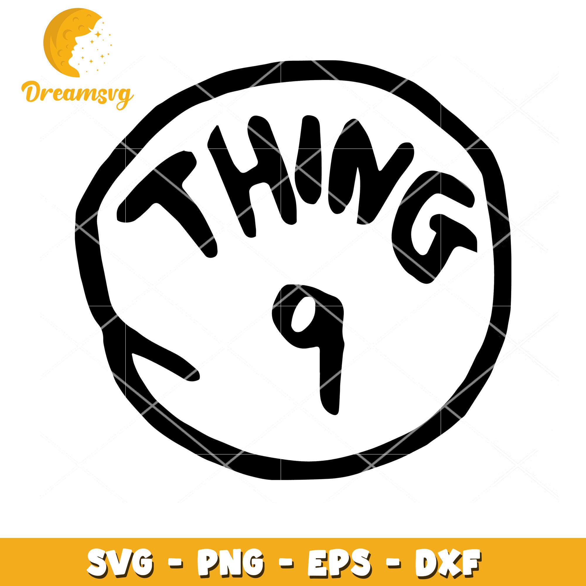 Thing 9 SVG Cut File – DreamSVG Store