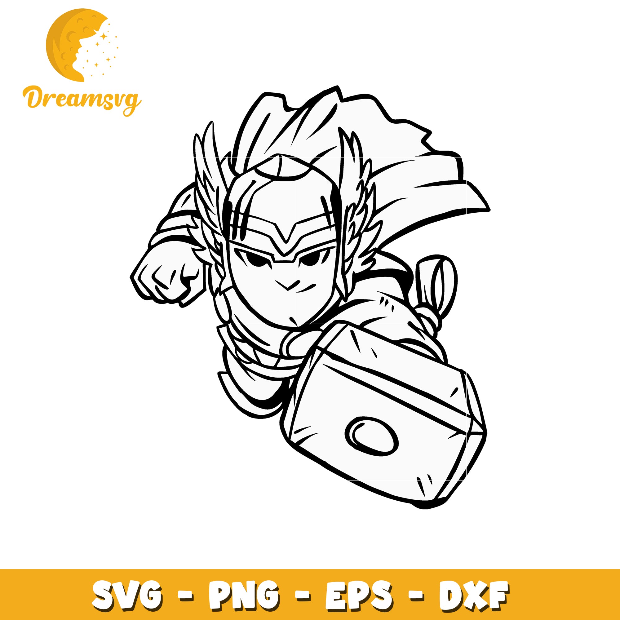 Thor SVG Cut File PNG, EPS, DXF – DreamSVG Store