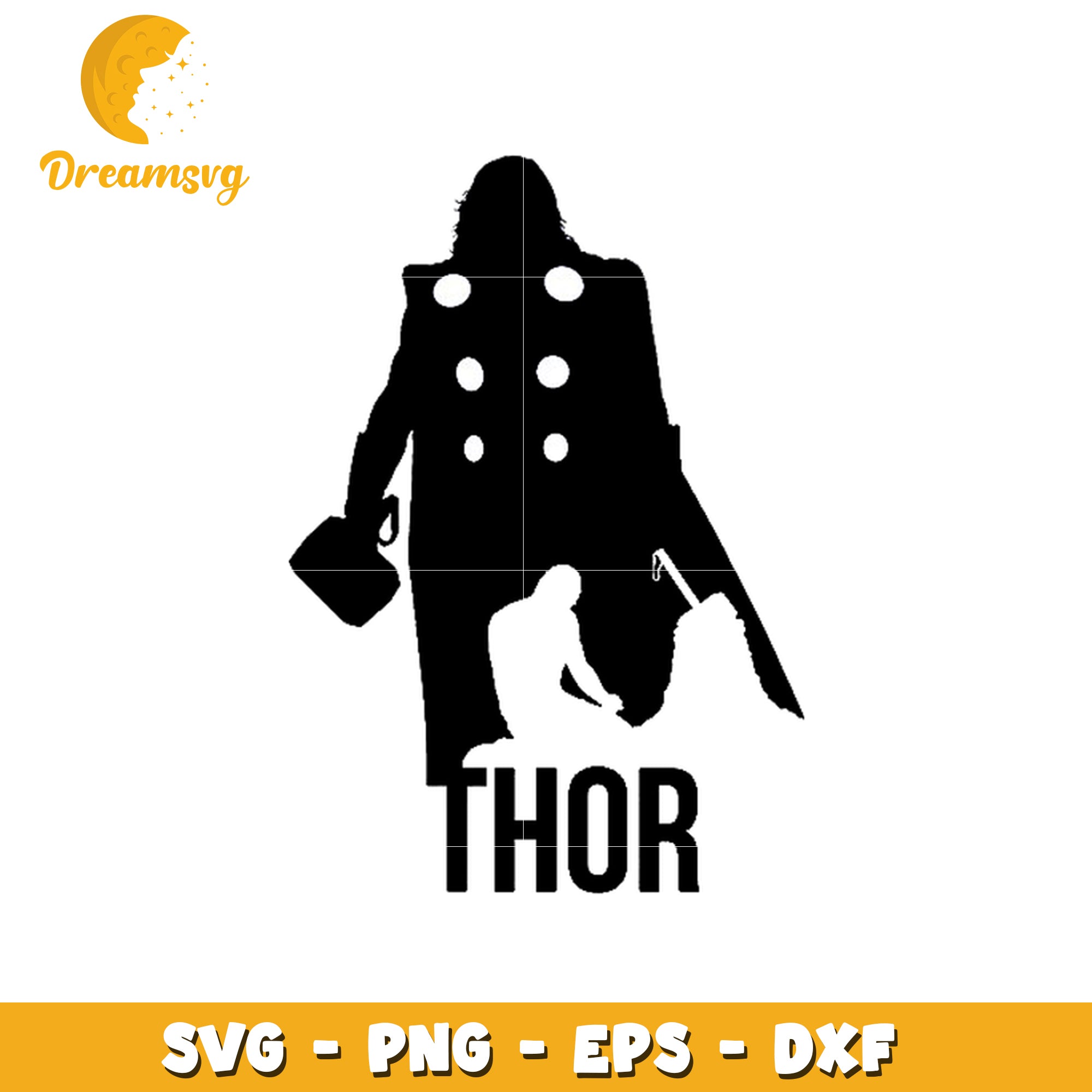 Thor Silhouette SVG PNG EPS DXF – DreamSVG Store