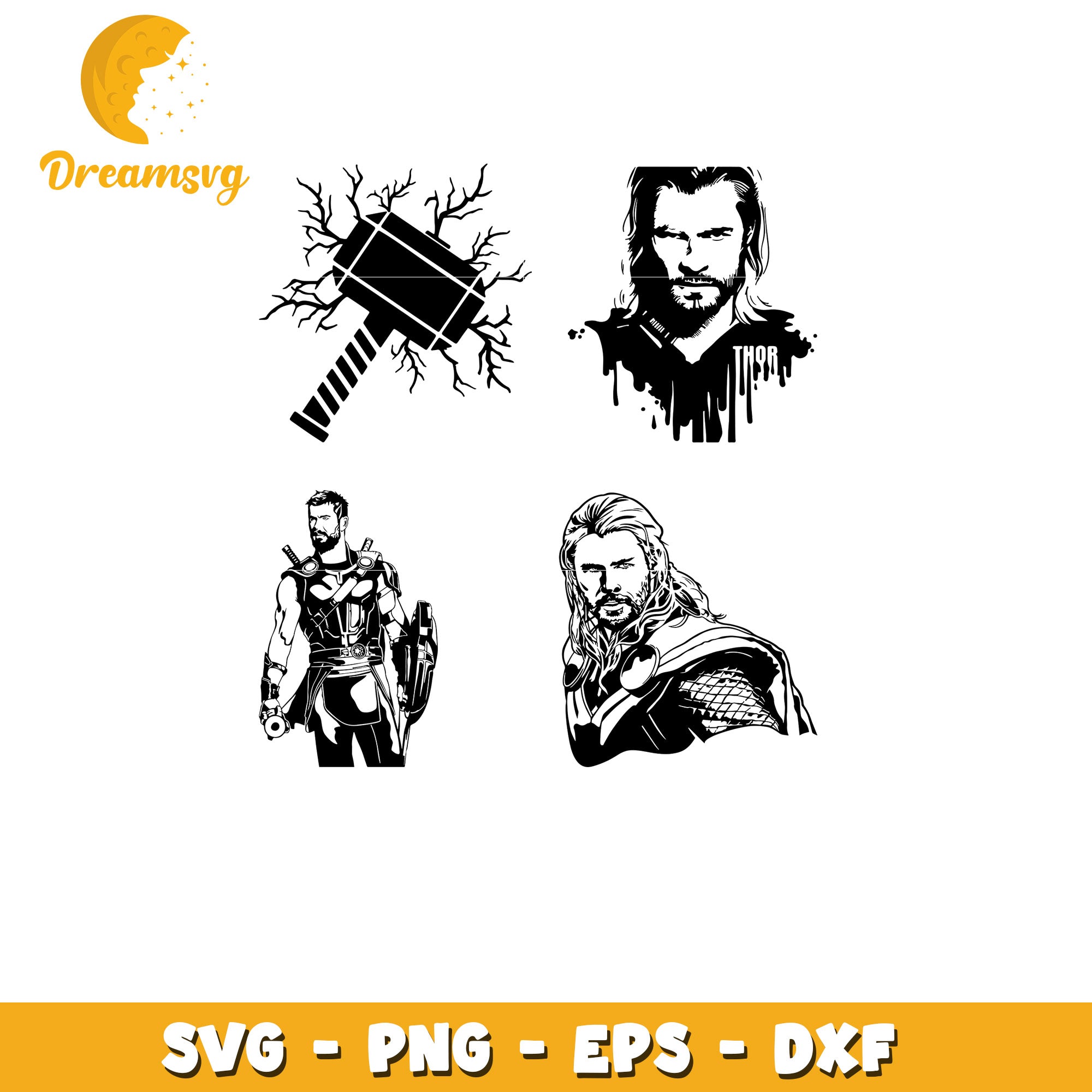Thunder god thor bundle svg, avangers thor svg, marvel svg – DreamSVG Store