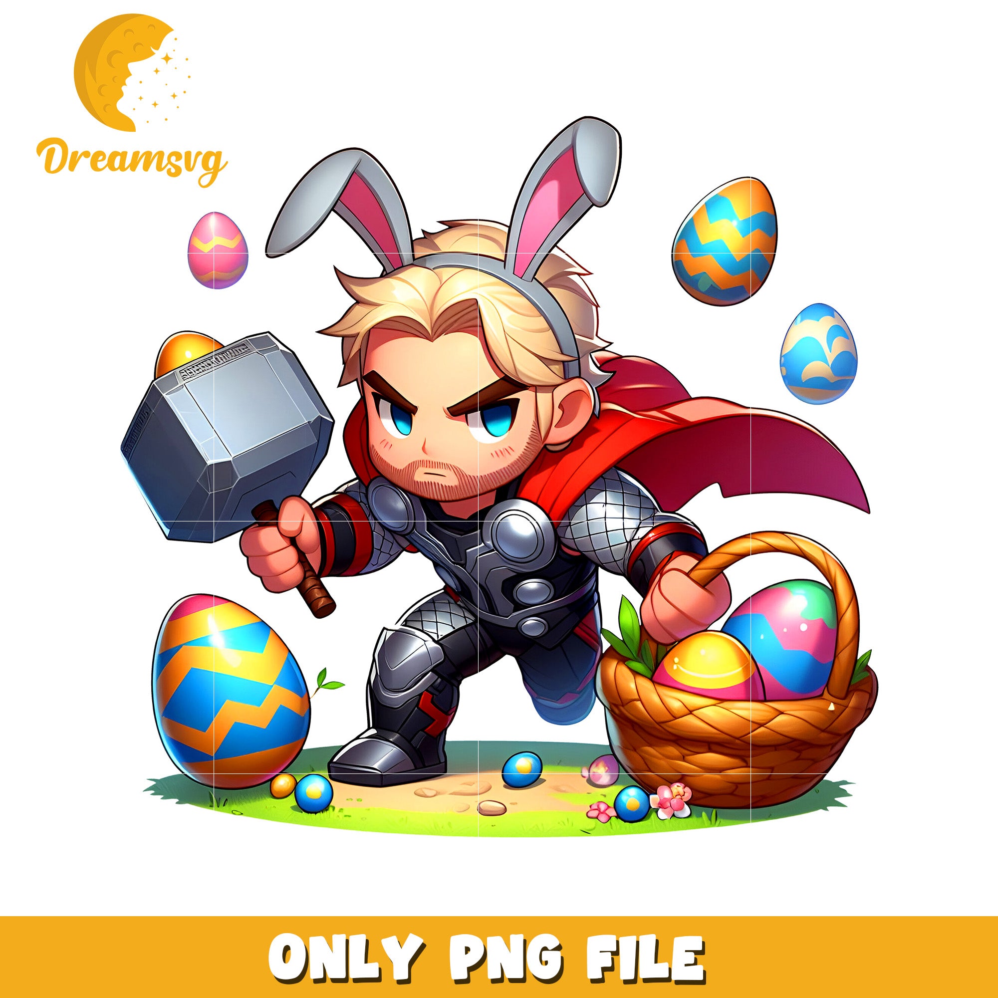 Thor character bunny easter day png, easter day png, marvel png ...