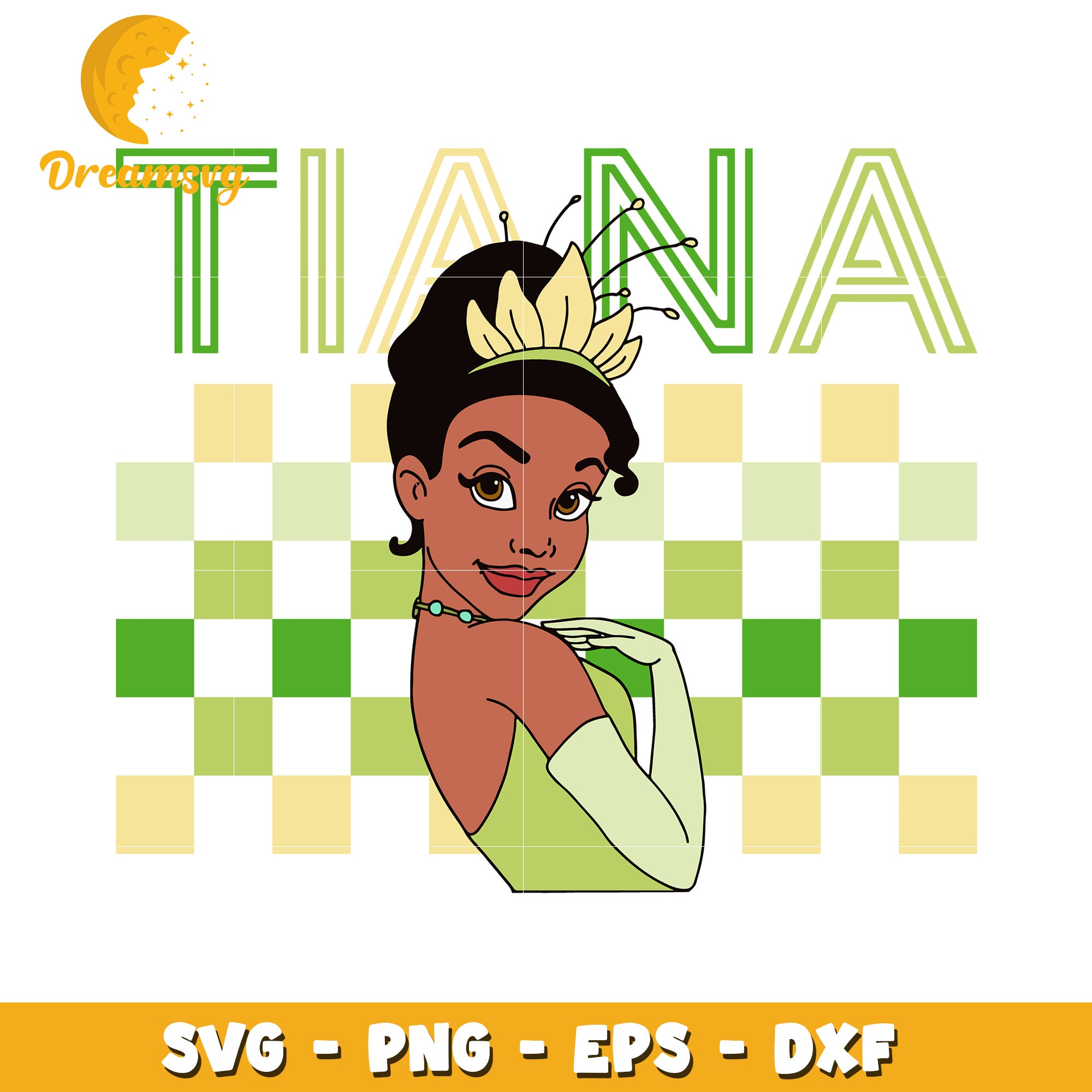 Tiana Princess SVG PNG EPS DXF Cut File – DreamSVG Store
