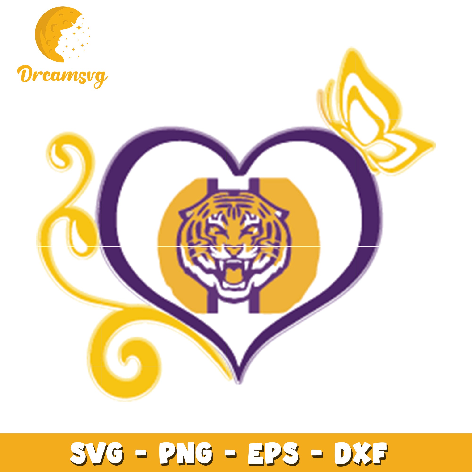 Tiger Heart Butterfly SVG PNG EPS DXF – DreamSVG Store