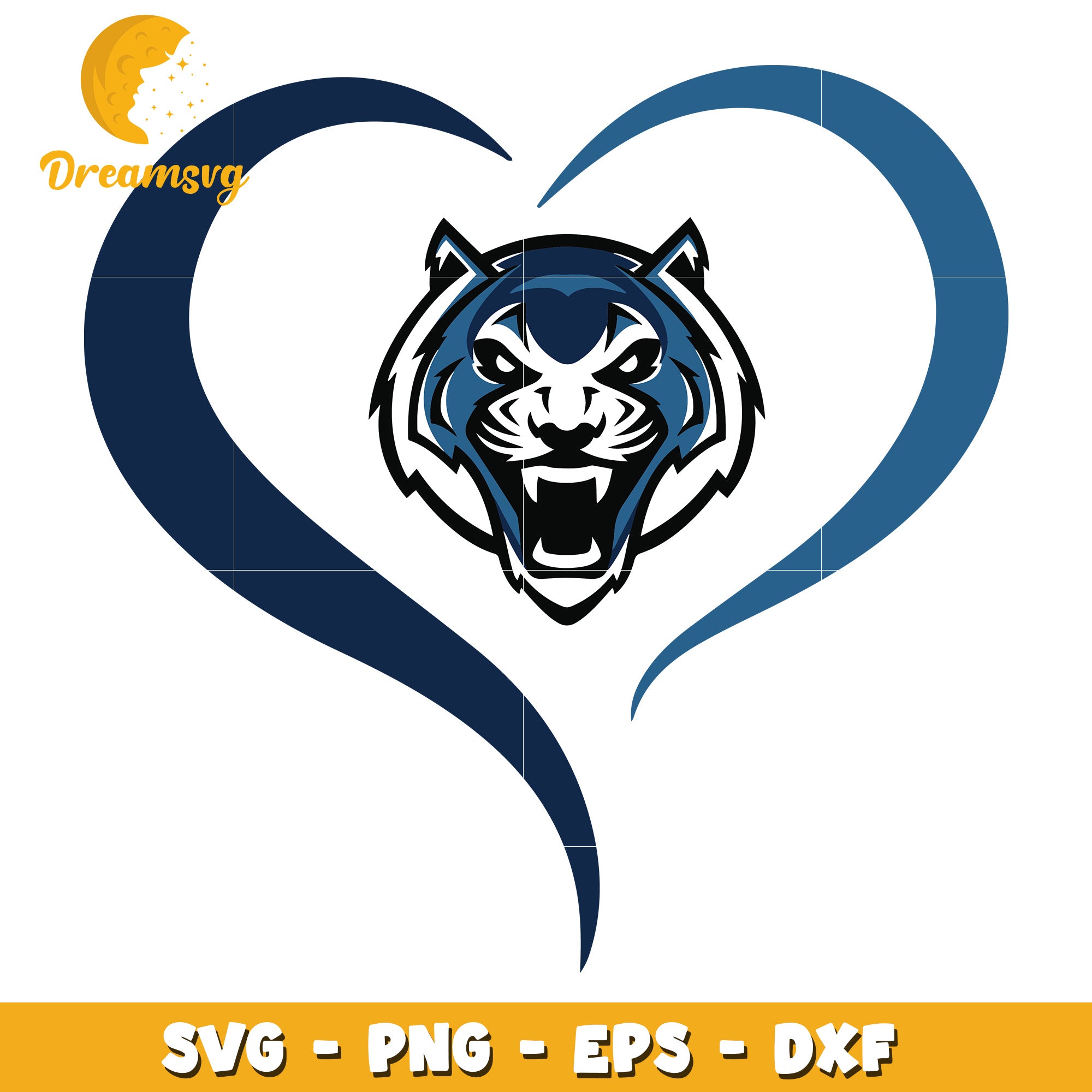 Tiger Heart Design SVG File for Creative Projects and Crafts – DreamSVG ...