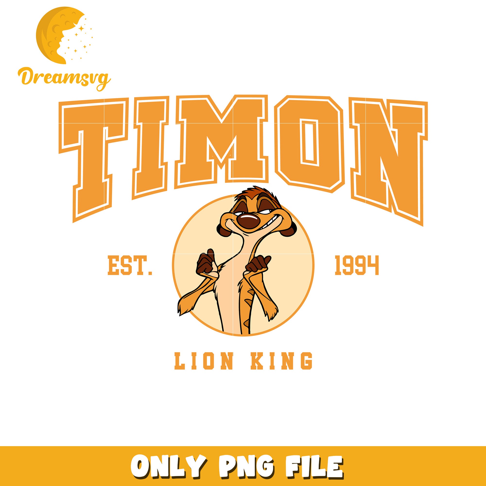 Timon Lion King PNG File Timon Character Design 1994 – DreamSVG Store