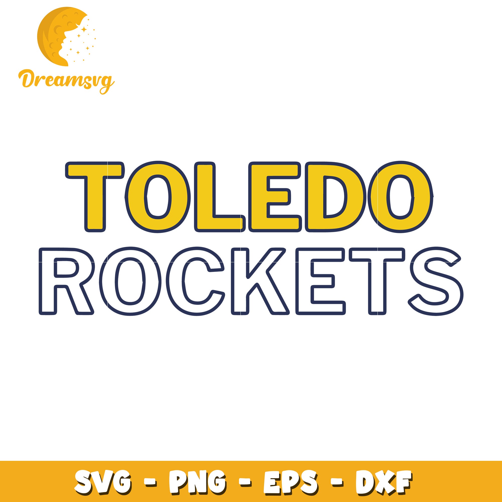 Toledo Rockets SVG Design for Custom Projects and Crafts – DreamSVG Store