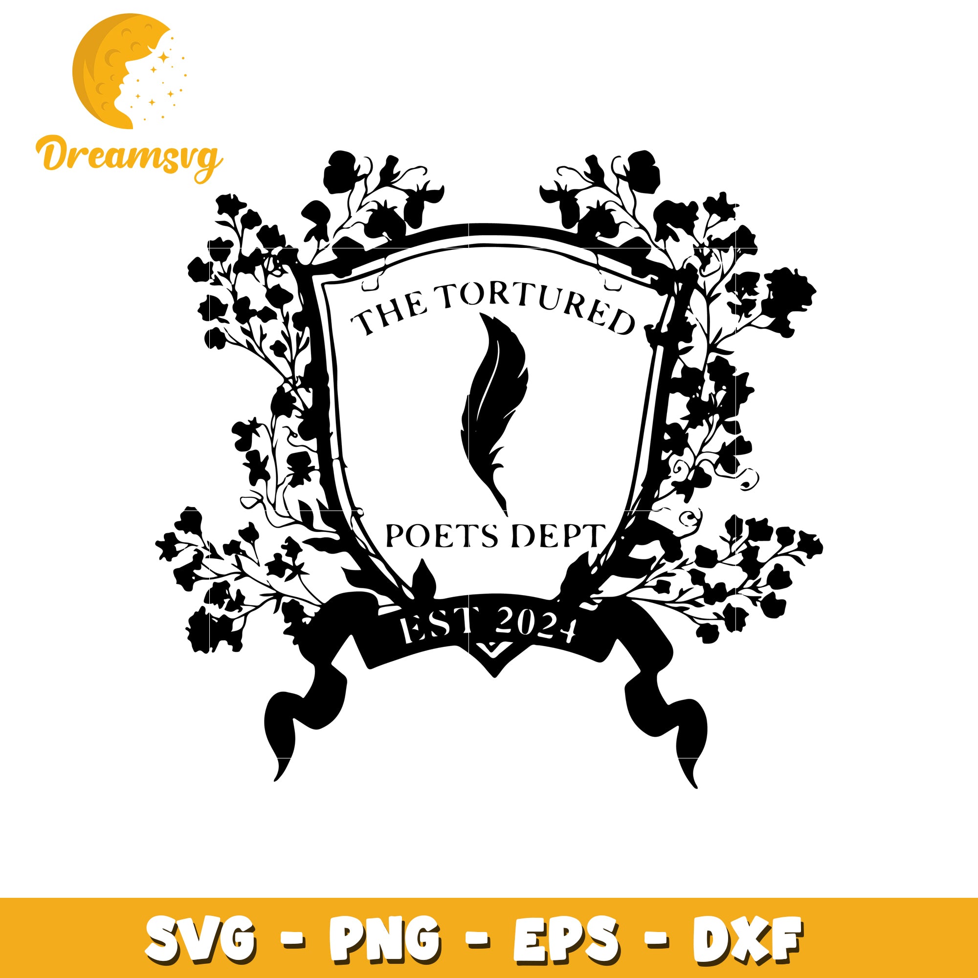 Tortured poets department crest svg, tortured poets svg, logo svg ...