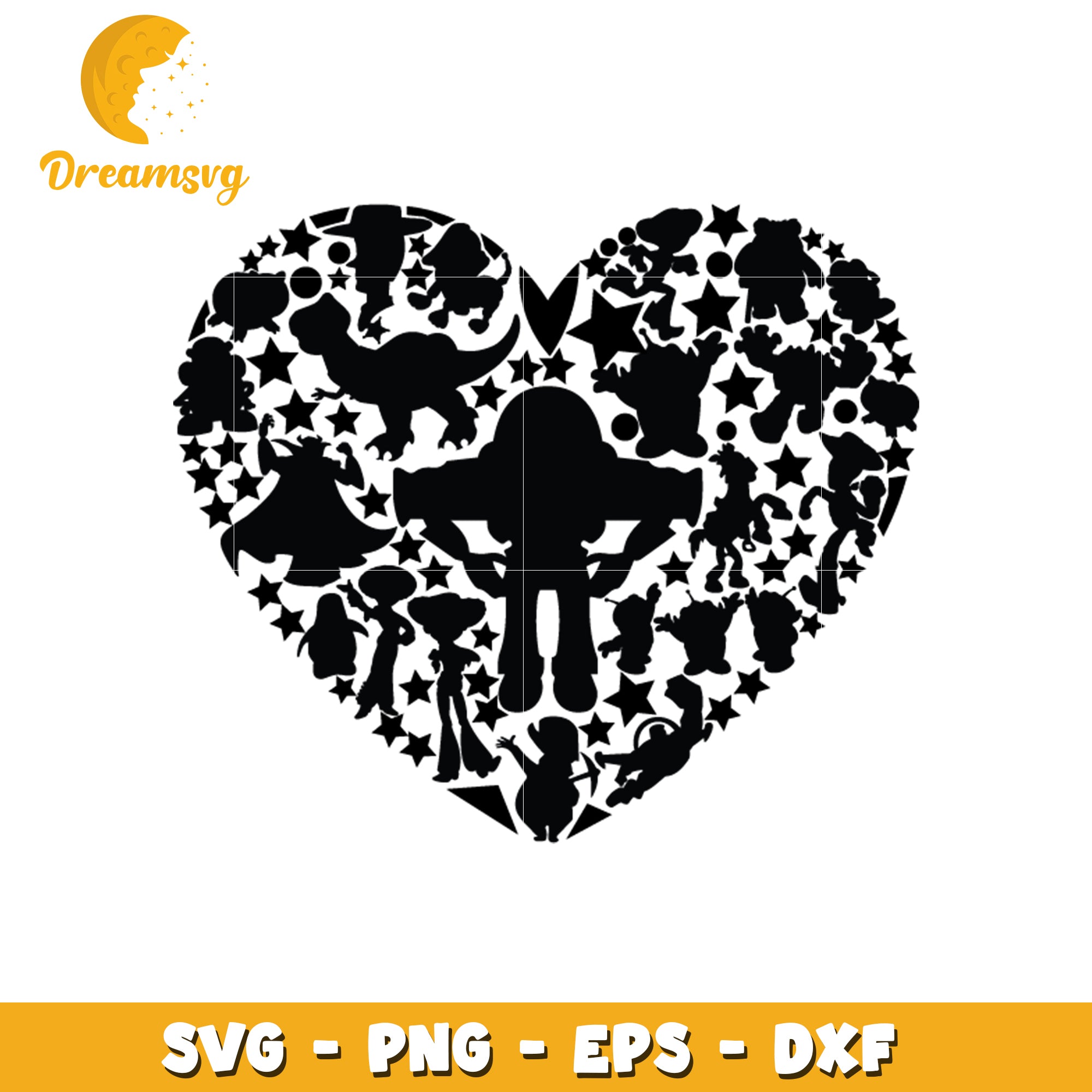 Toy Story Heart SVG Cut File – DreamSVG Store