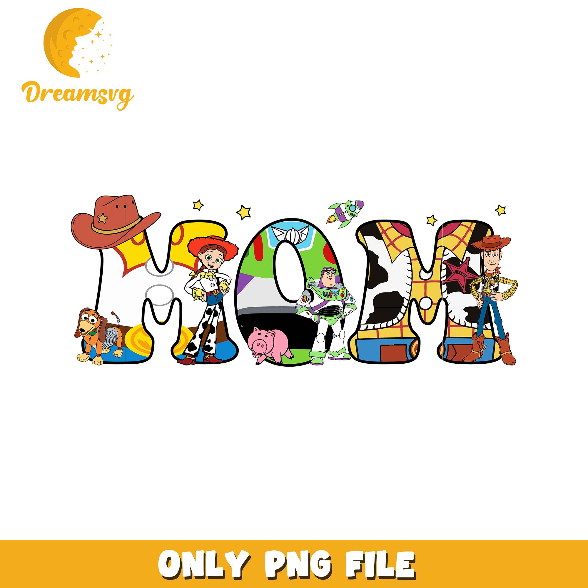 Toy Story Mom Design PNG File for Creative Projects – DreamSVG Store