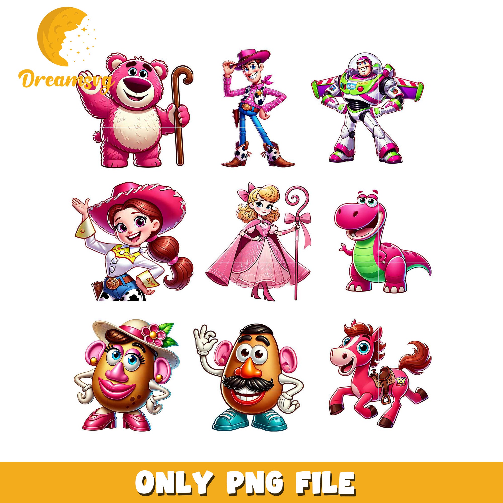 Toy Story PNG Characters Clipart – DreamSVG Store