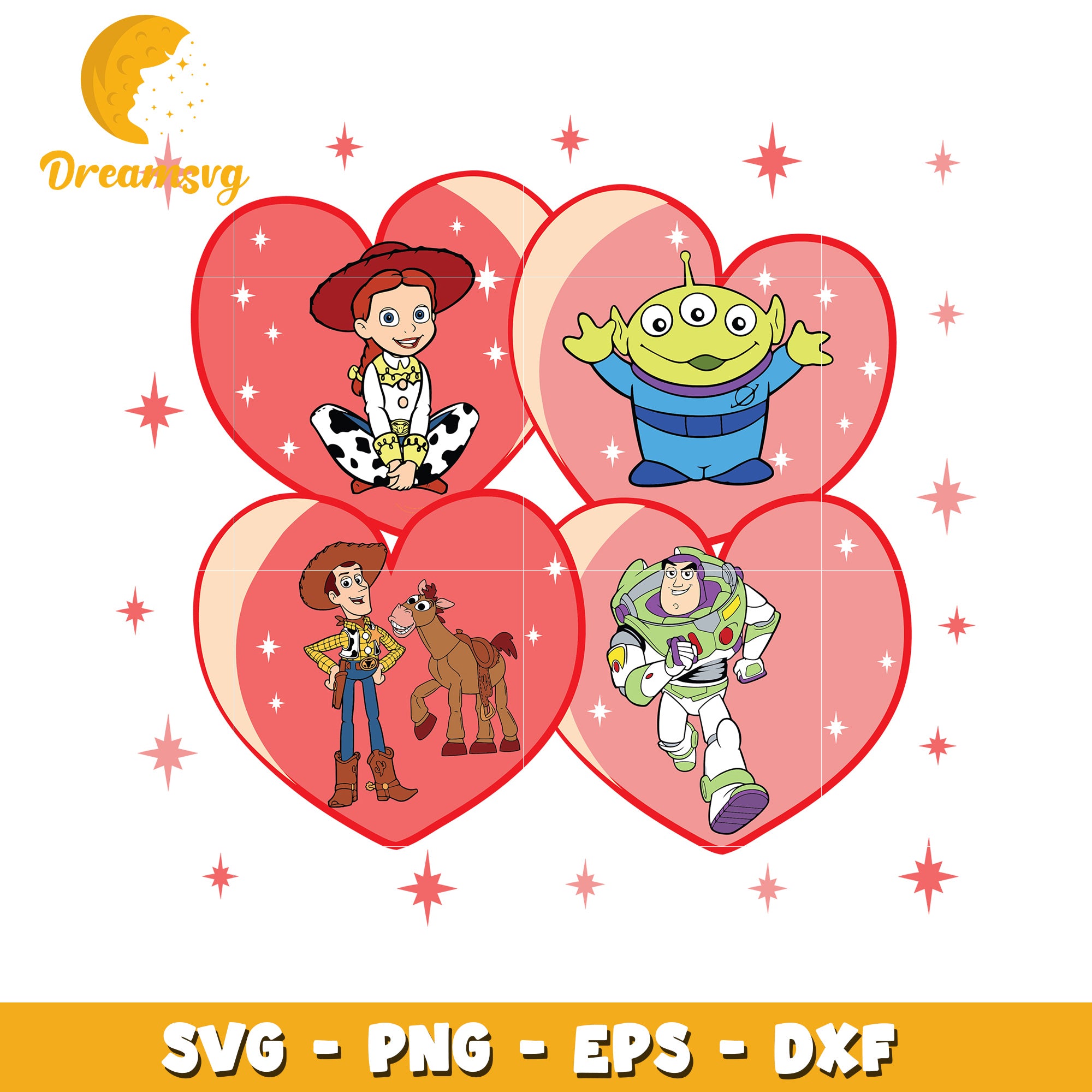 Toy Story Valentines SVG PNG EPS DXF – DreamSVG Store