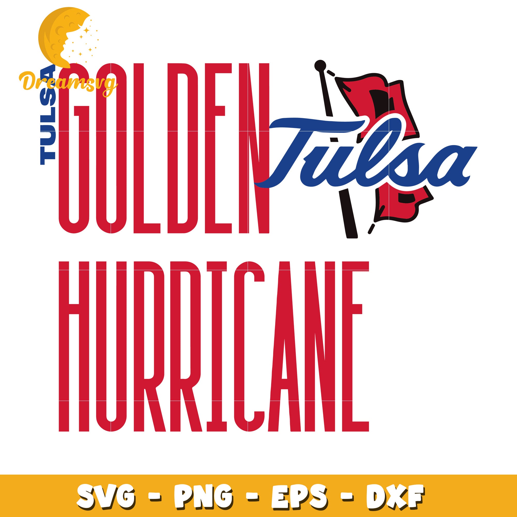 Tulsa Golden Hurricane SVG PNG EPS DXF – DreamSVG Store
