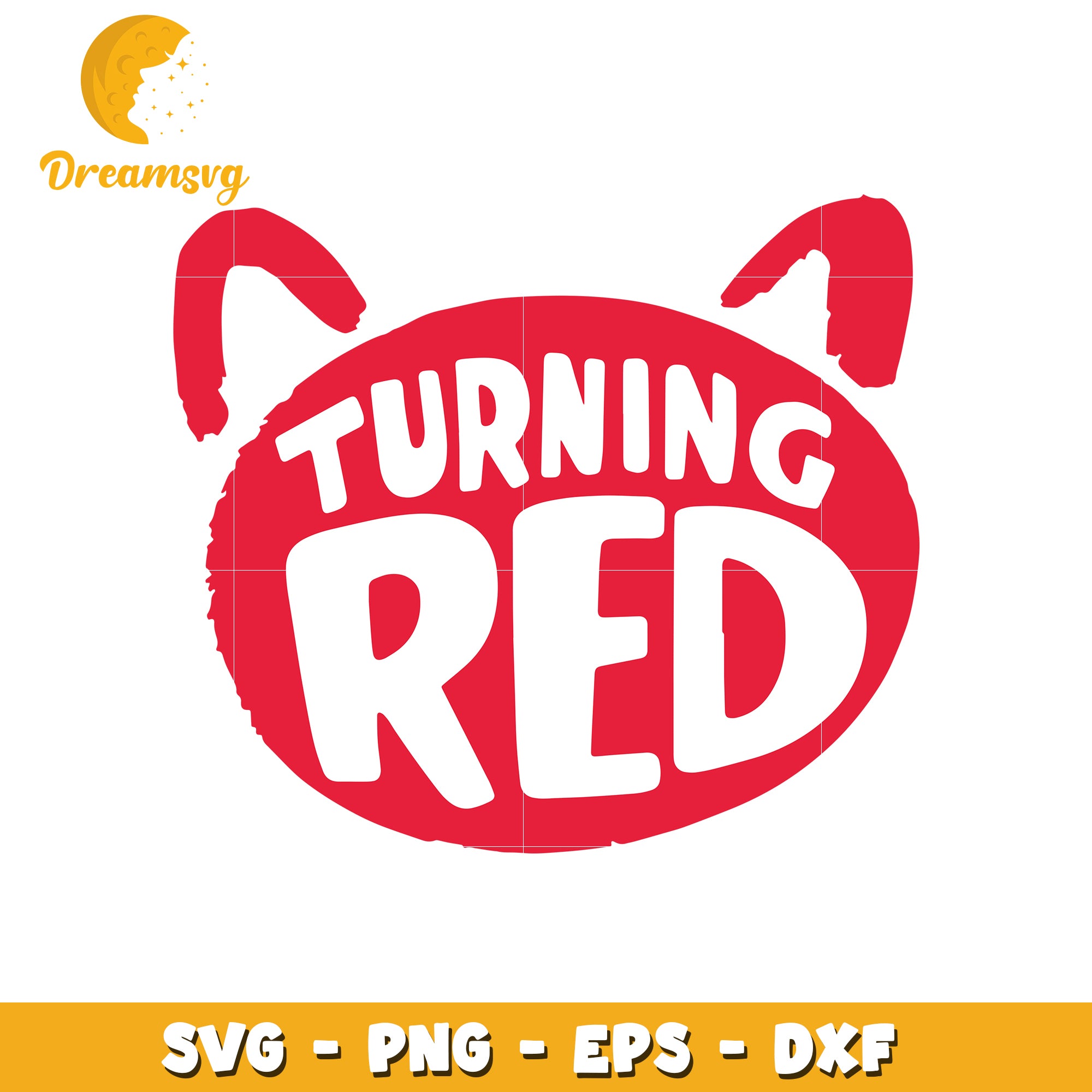 Turning Red Cute SVG Design for Crafting and Print – DreamSVG Store