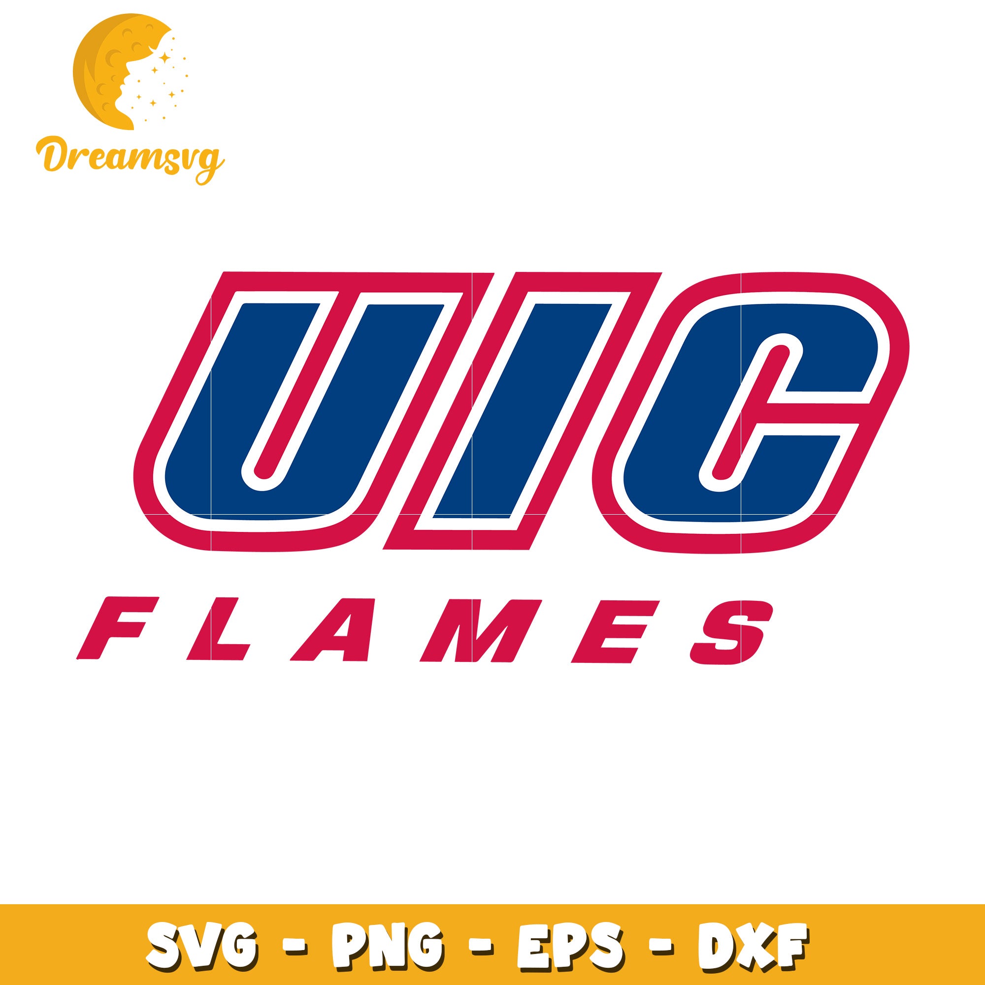 UIC Flames SVG PNG EPS DXF Files – DreamSVG Store