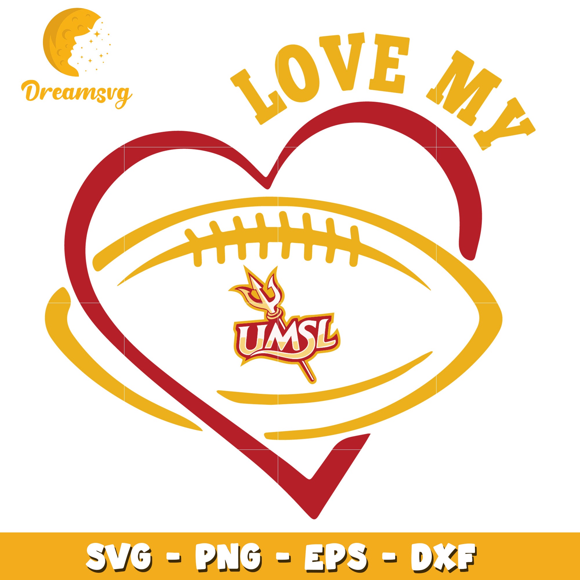 UMSL Football Love SVG PNG EPS DXF – DreamSVG Store