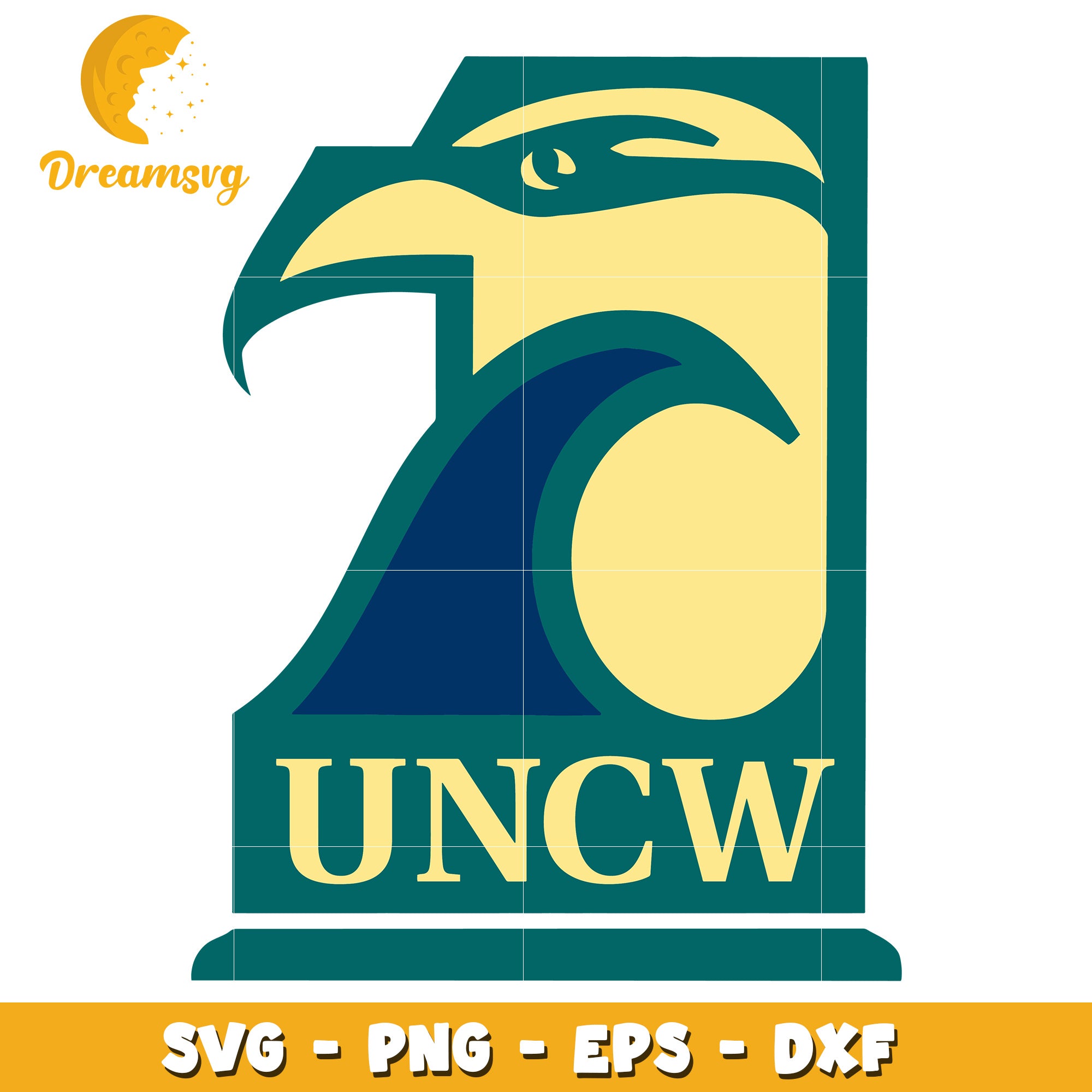 UNCW Eagle Wave SVG PNG EPS DXF Cut File – DreamSVG Store