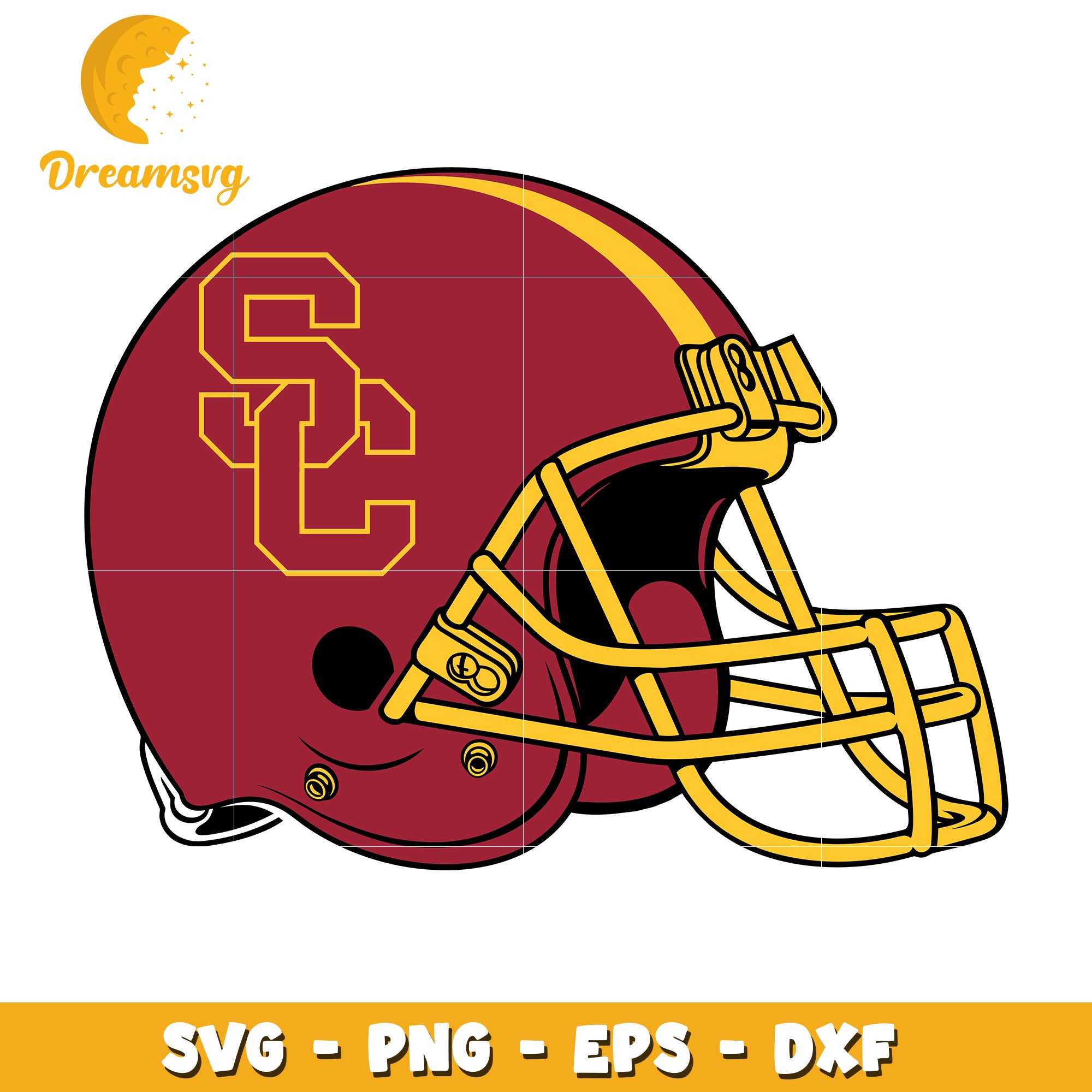 USC Football Helmet SVG PNG EPS DXF – DreamSVG Store