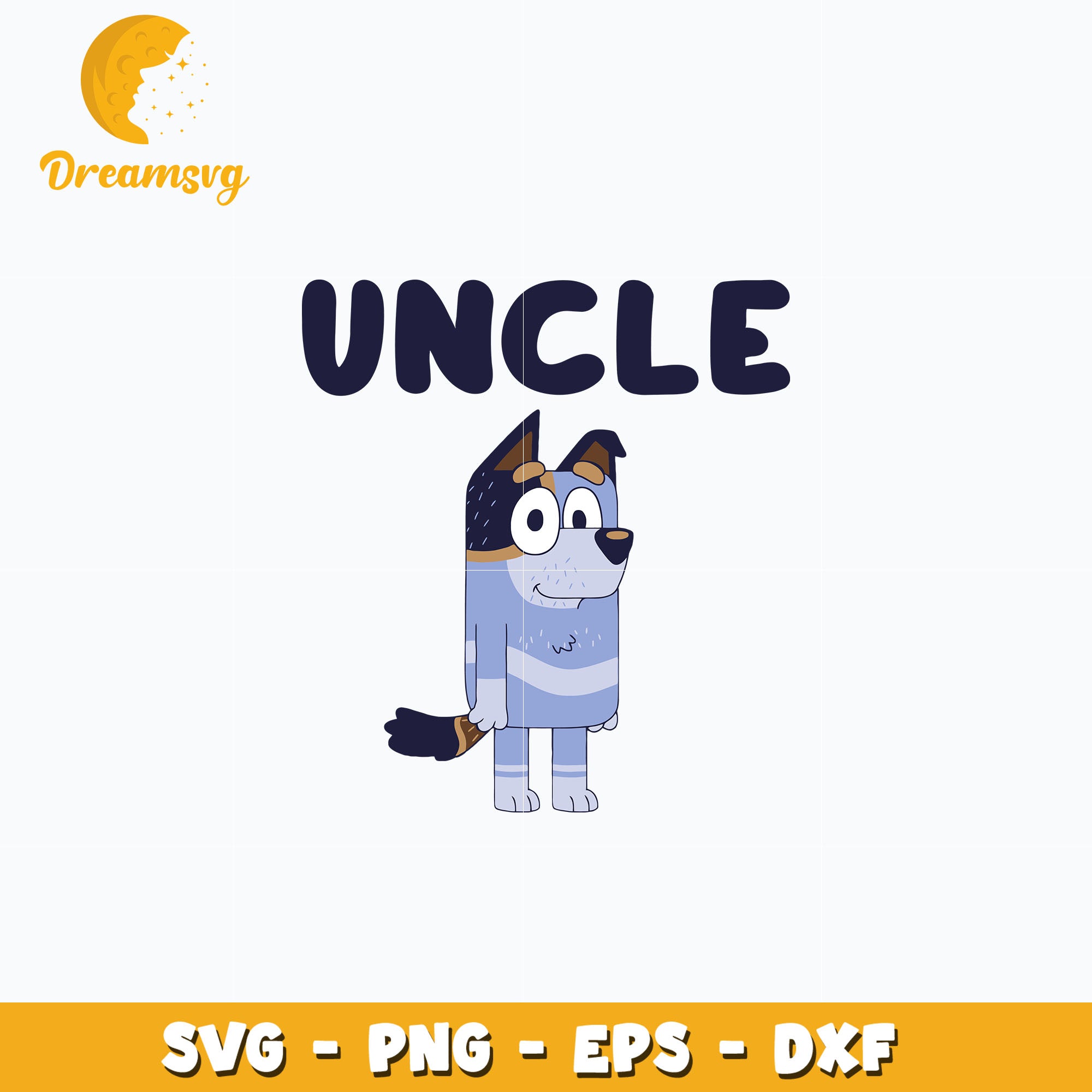 Bluey Uncle Stripe cartoon svg – DreamSVG Store
