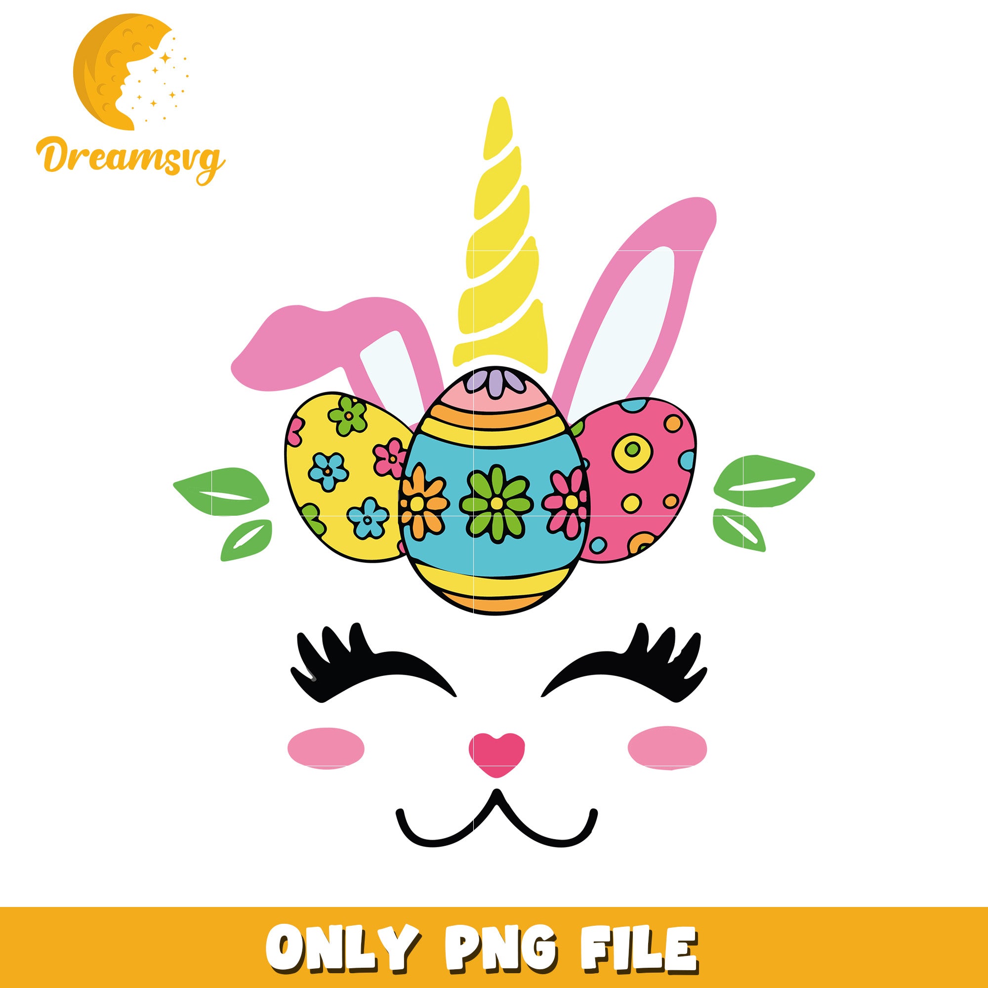 Unicorn face easter eggs png, happy easter day png, unicorn png ...