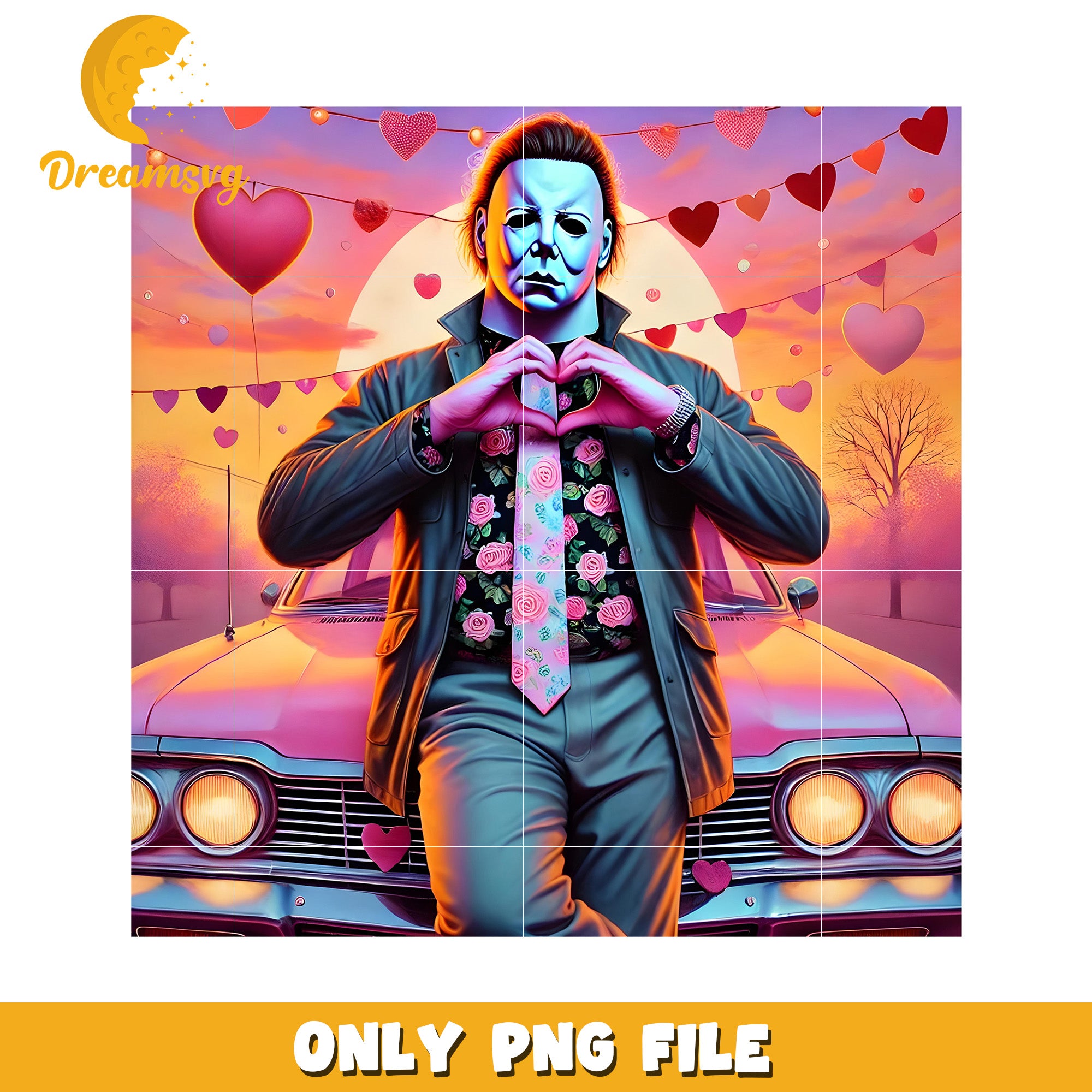 Unique Michael Myers Valentine Art PNG Downloadable File – DreamSVG Store