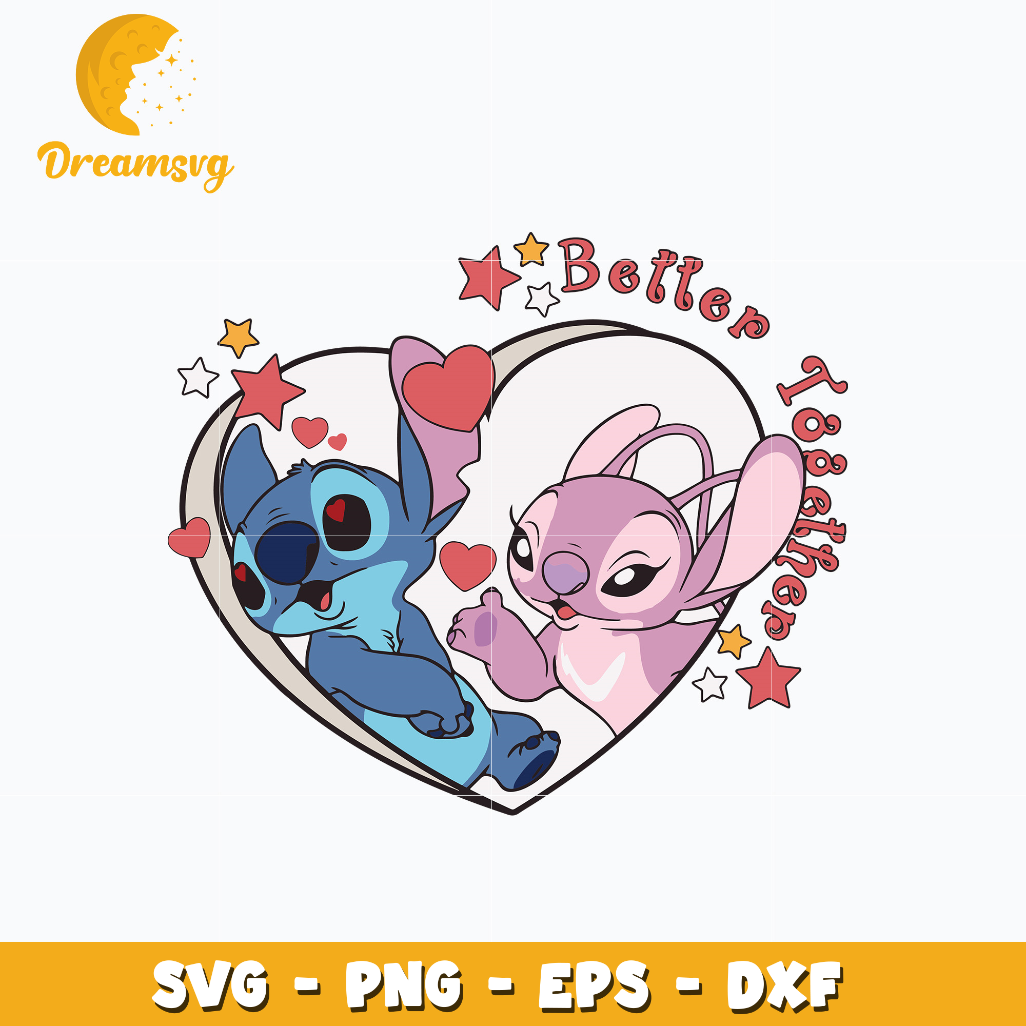 Stitch couple better together valentine svg – DreamSVG Store