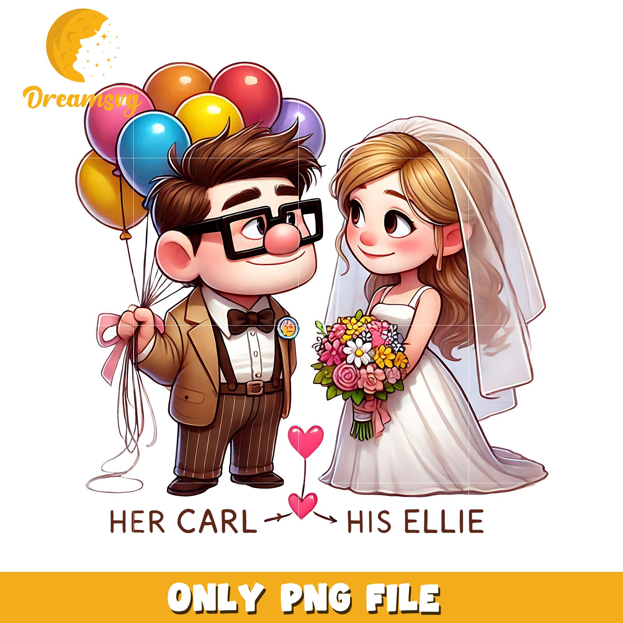 Up PNG Carl Ellie Wedding Clipart – DreamSVG Store