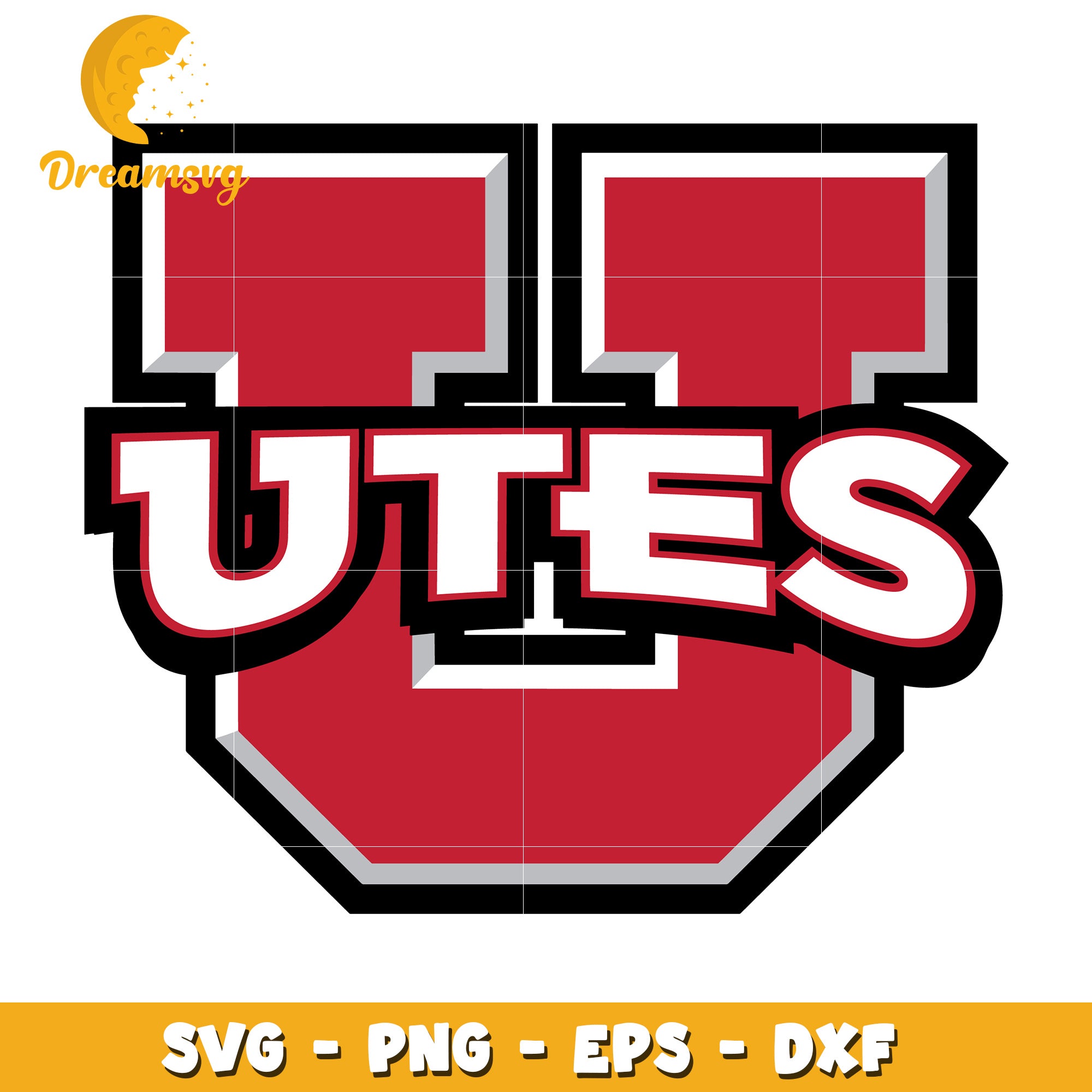 Utes Logo SVG PNG EPS DXF Cut File – DreamSVG Store