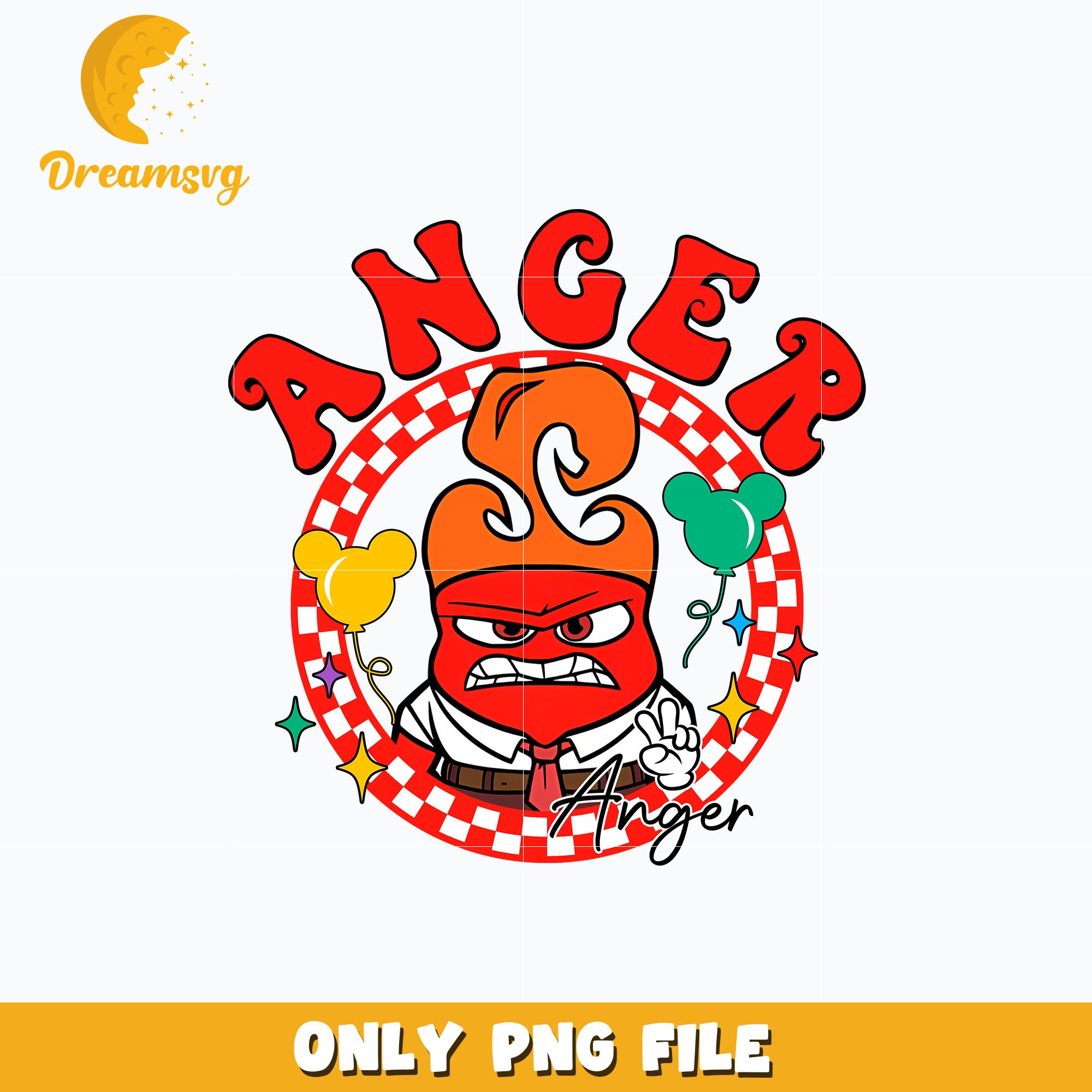 Inside Out anger design png – DreamSVG Store