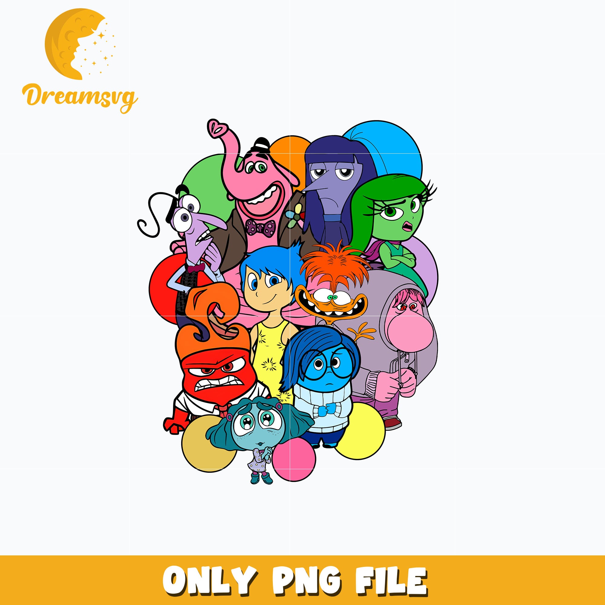 Inside out characters png, disney png – DreamSVG Store