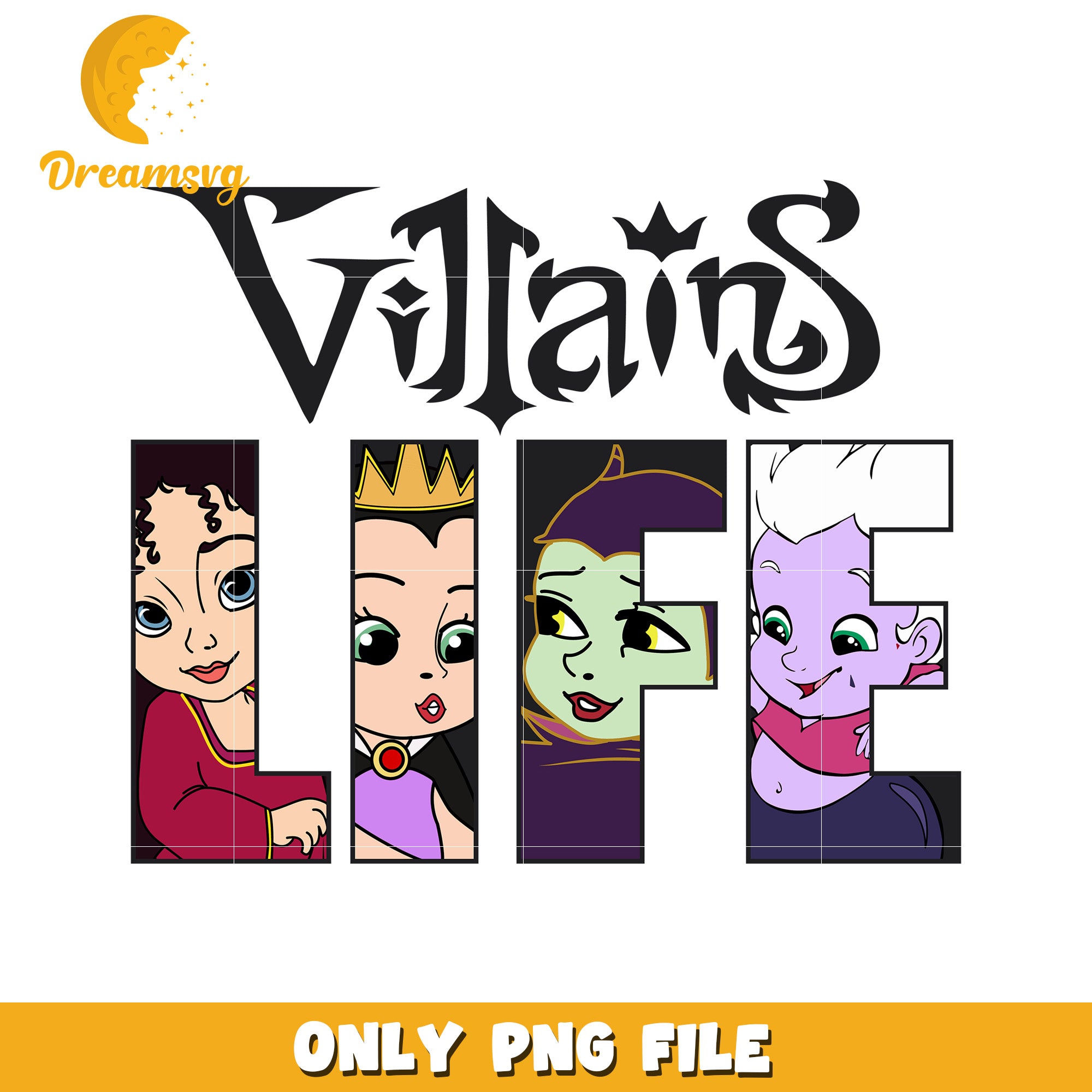 Villains Life PNG File Fun Cartoon Character Design – DreamSVG Store