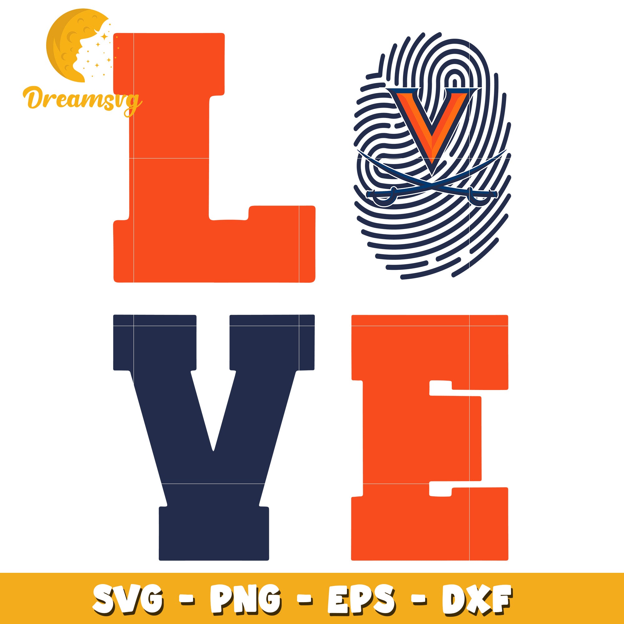 Virginia Tech Love SVG PNG EPS DXF – DreamSVG Store