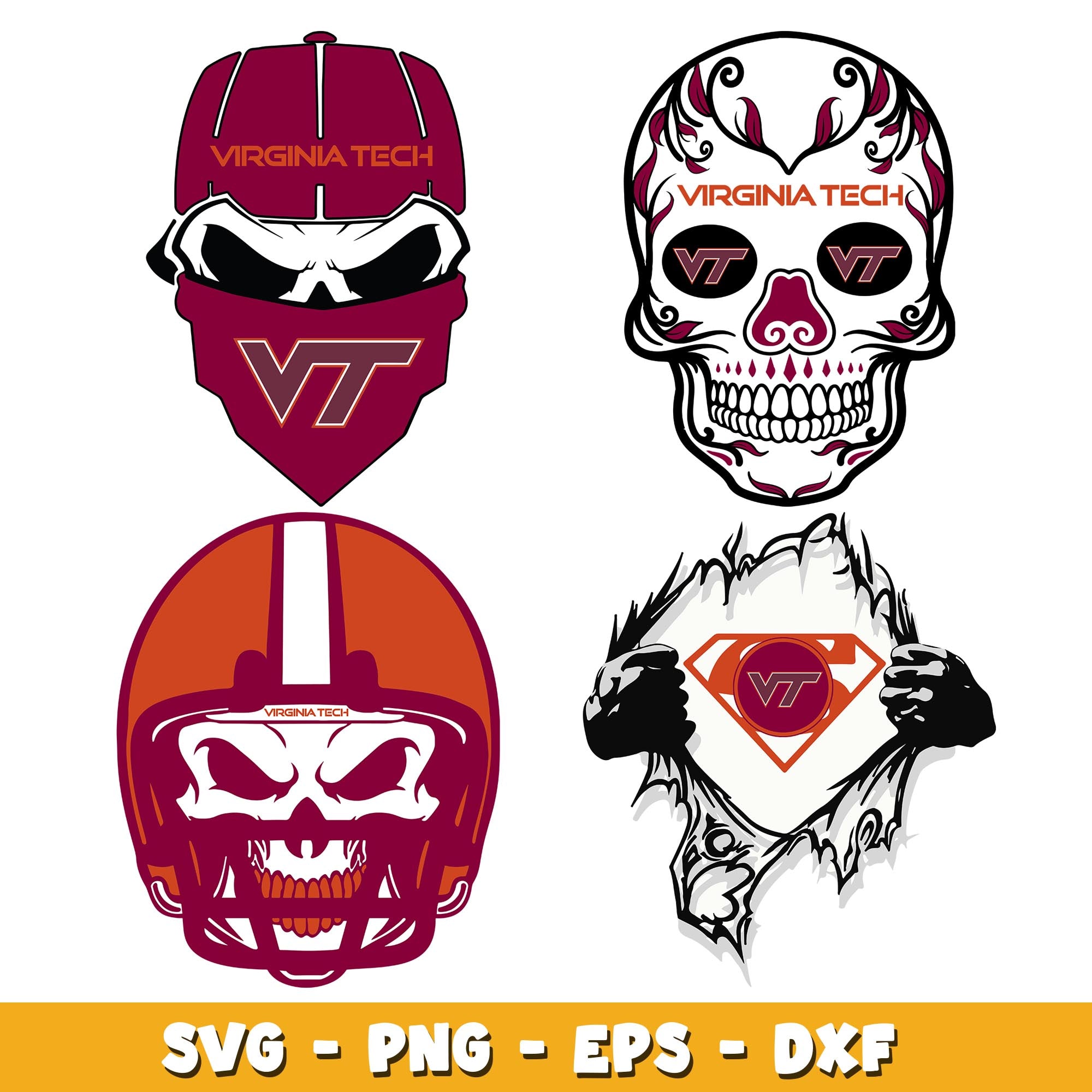 Virginia Tech Football logo Bundle svg, Virginia Tech logo svg, ncaa s ...