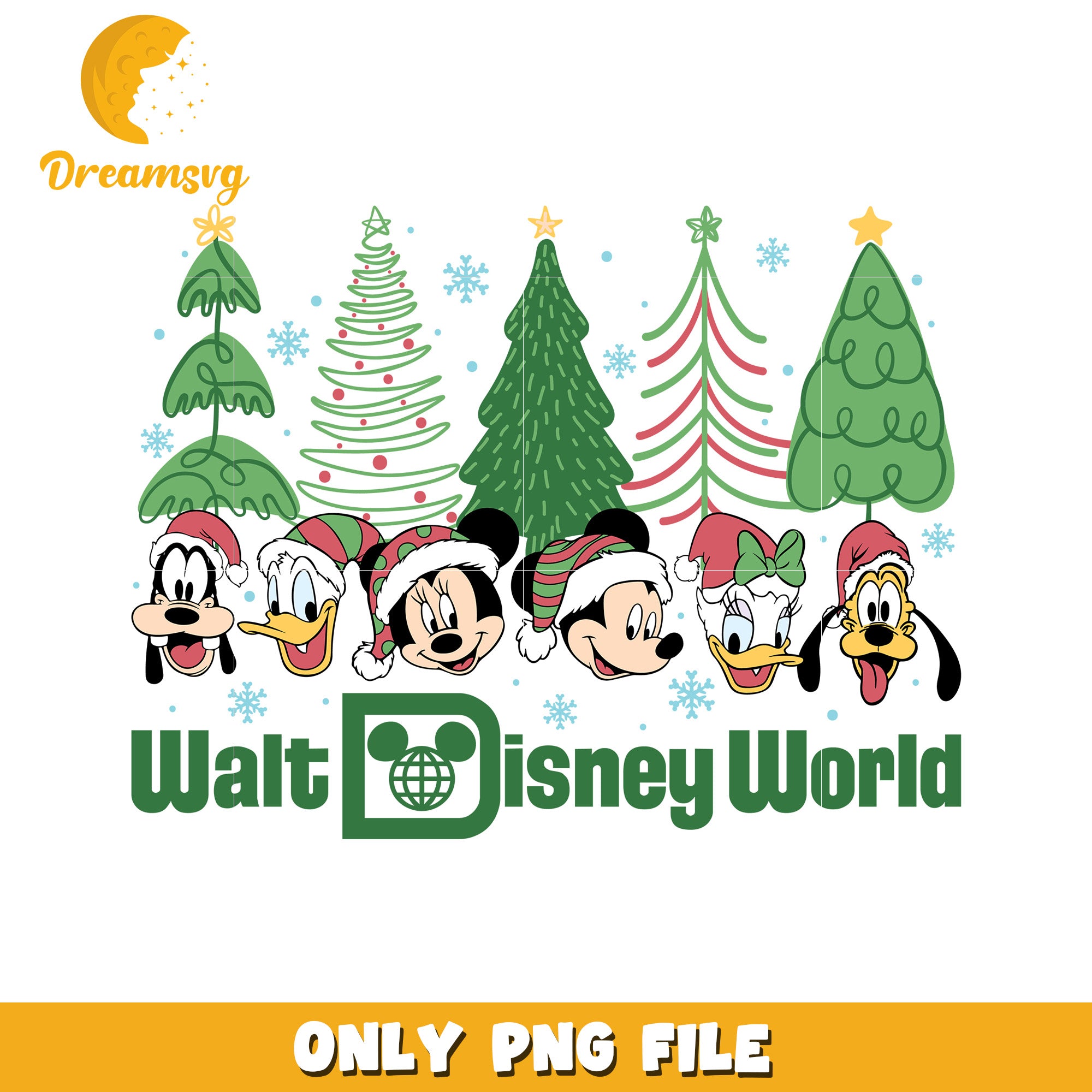 Walt Disney World Holiday Characters PNG Design File – DreamSVG Store