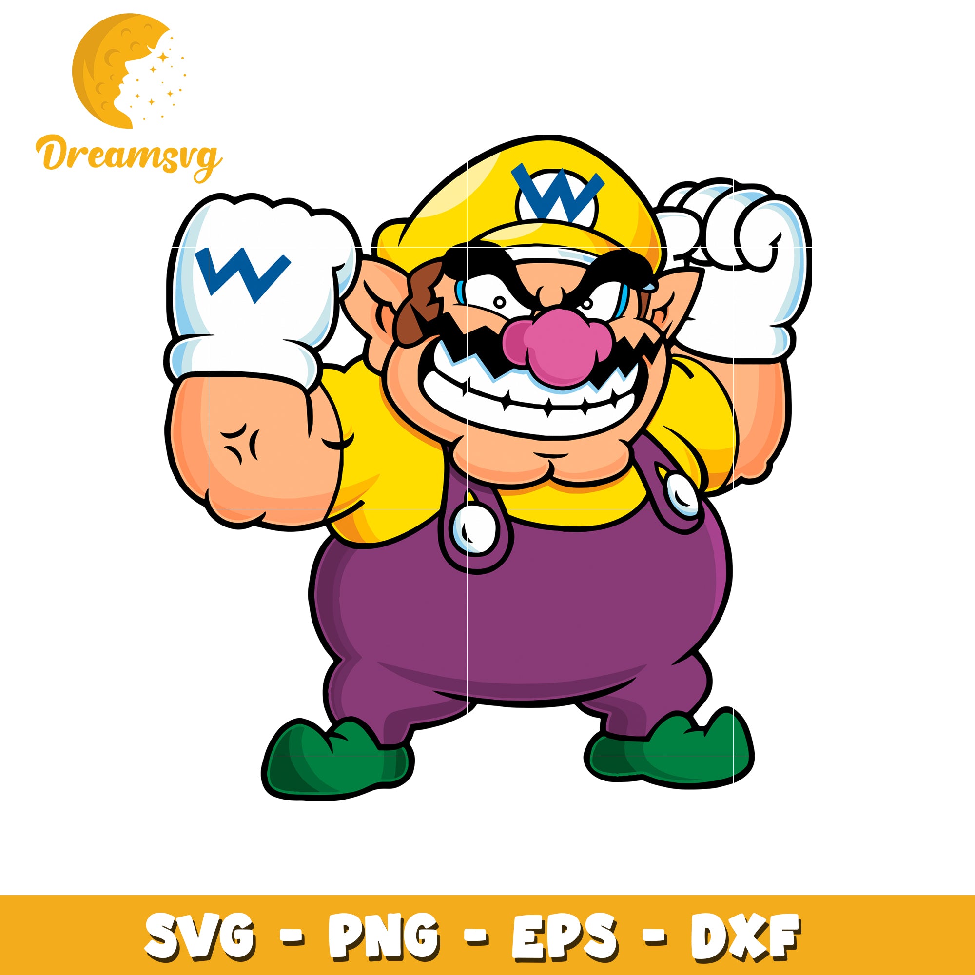 Wario SVG PNG EPS DXF Files – DreamSVG Store