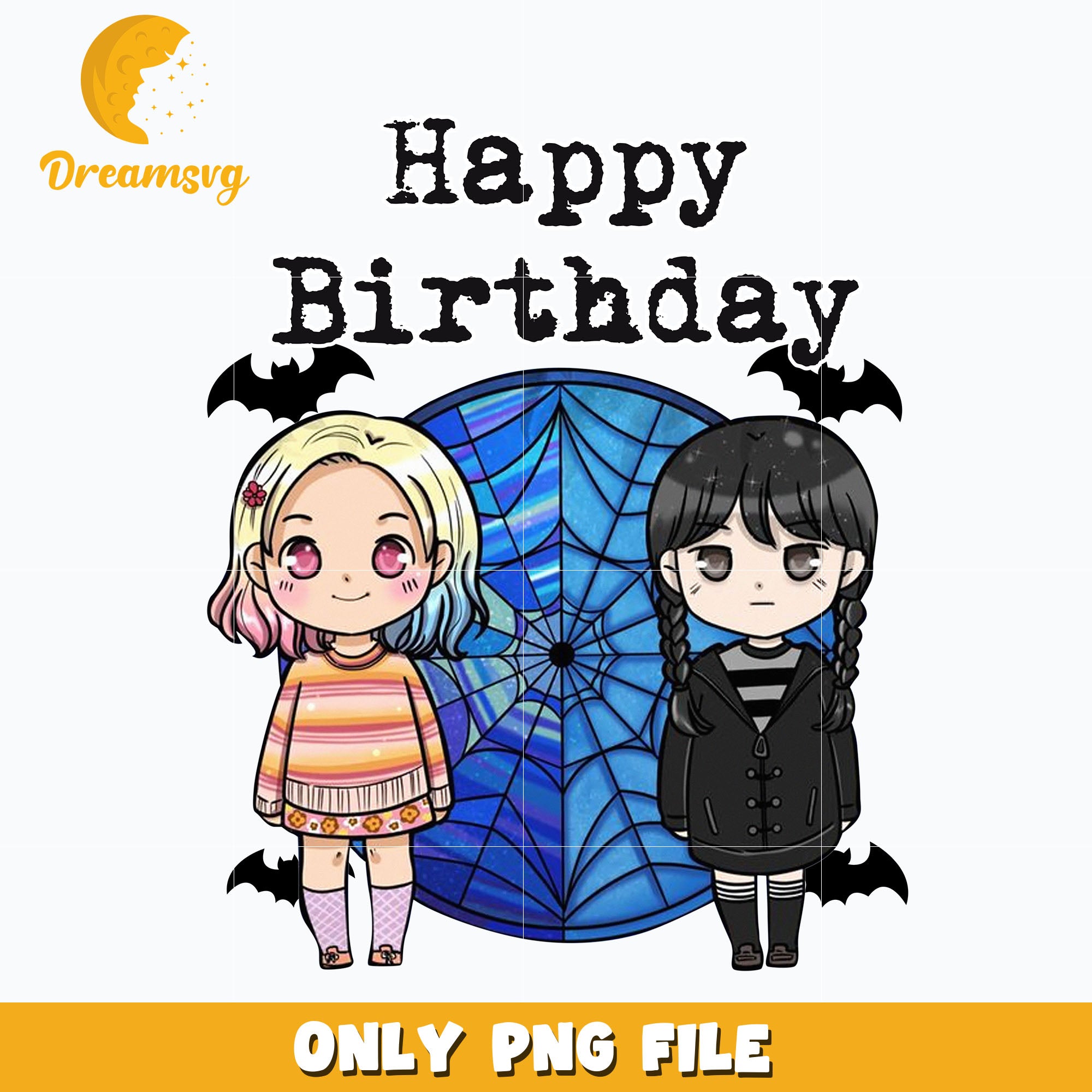 Wednesday Addams Happy Birthday png, png, digital download. – DreamSVG ...