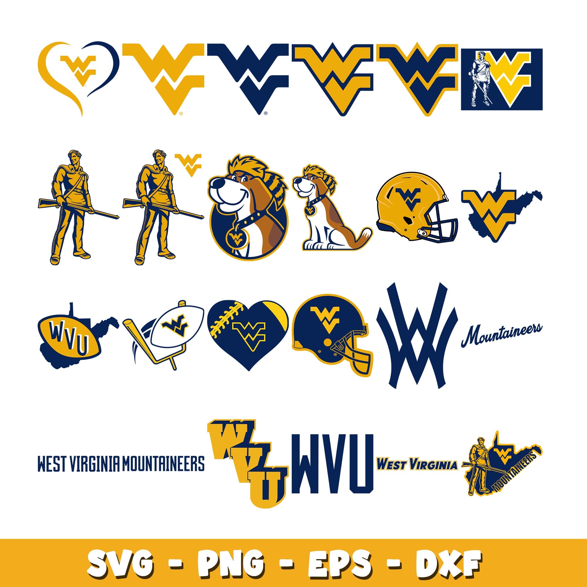West Virginia logo Bundle svg, West Virginia logo svg, ncaa svg ...