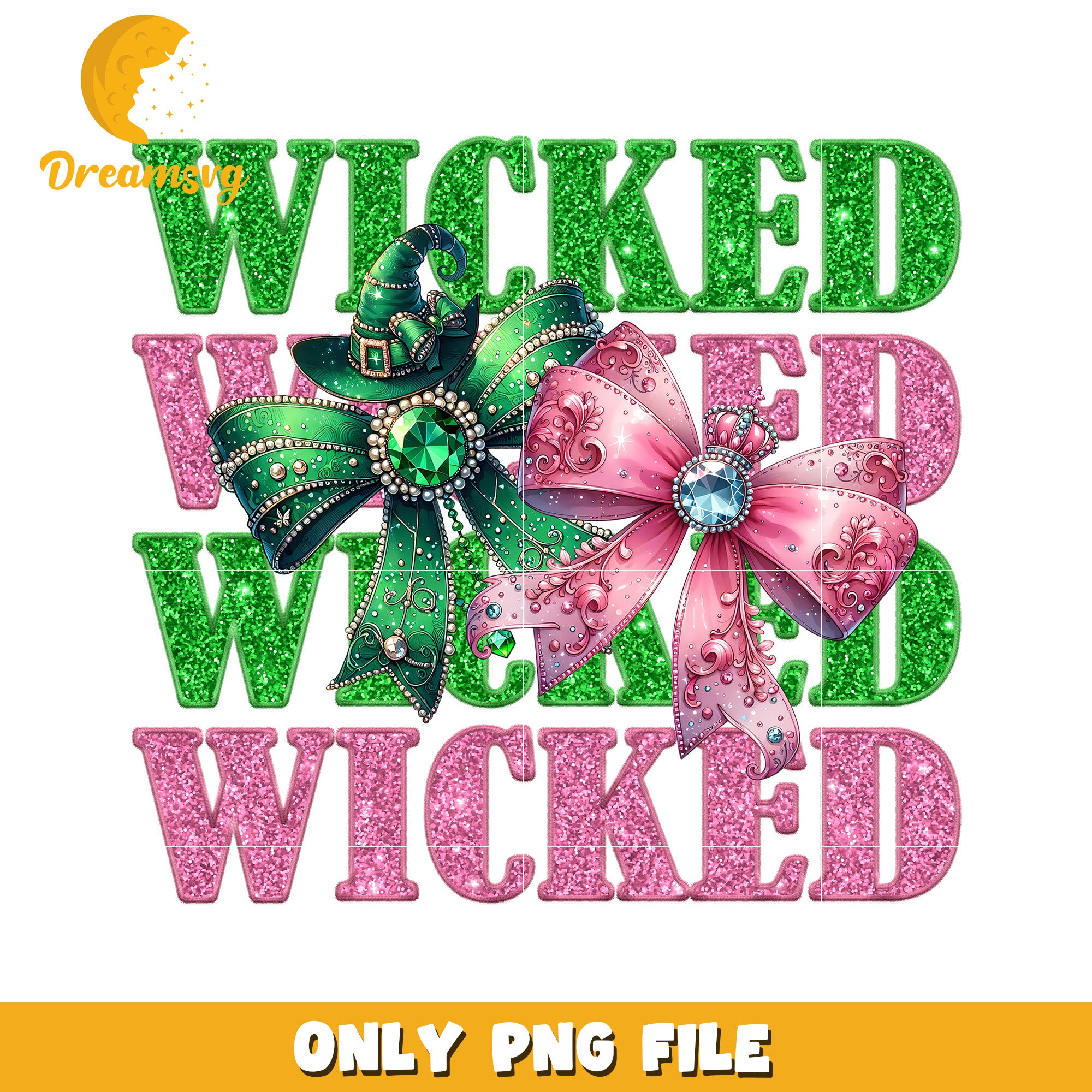 Wicked bow design png, wicked the movie png, movie png – DreamSVG Store