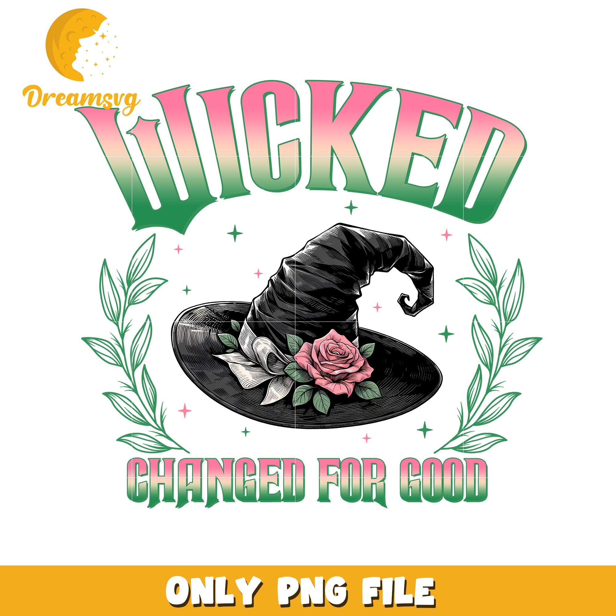 Wicked witch hat hanged for good wicked png, wicked font png – DreamSVG ...