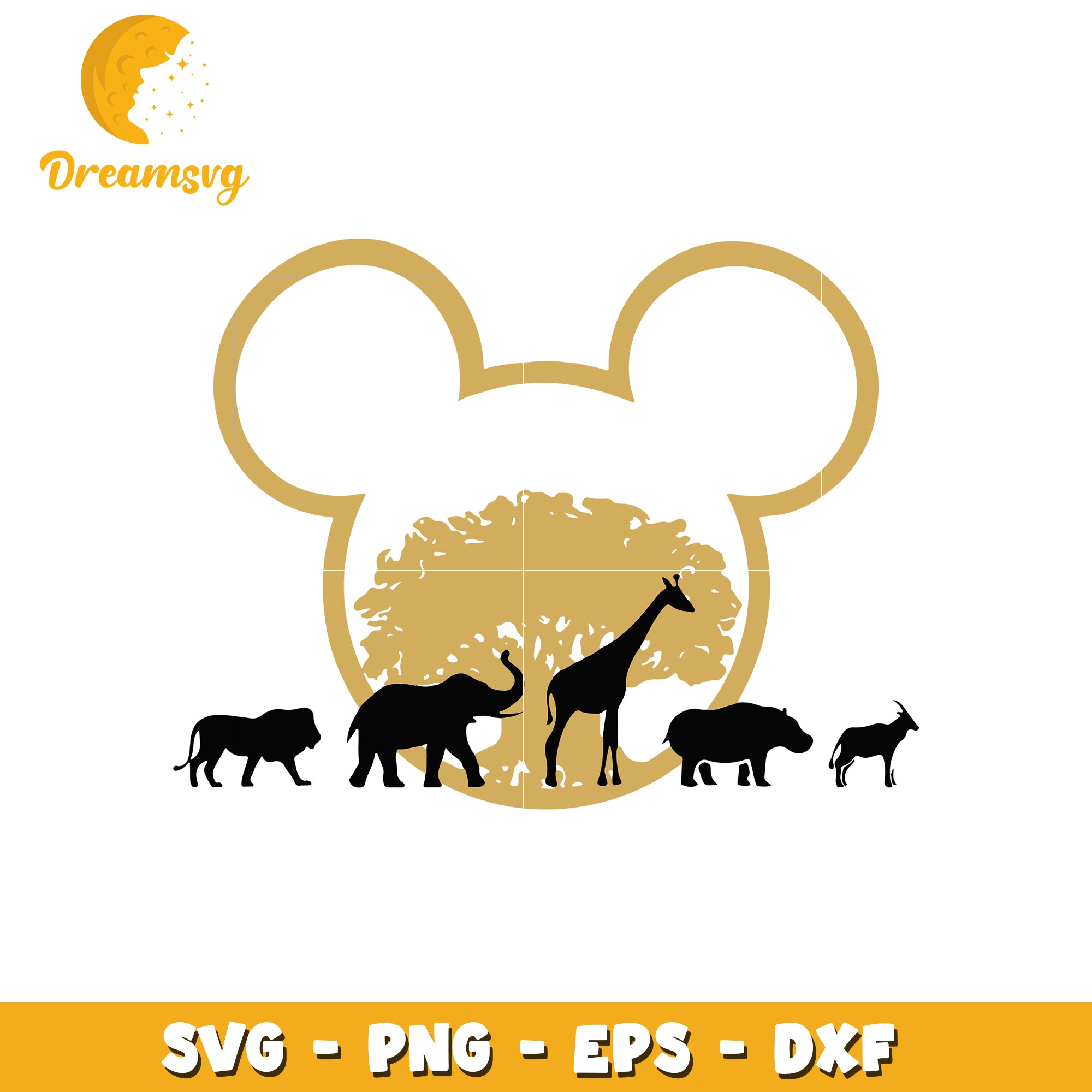 Wild animal mickey head svg, wild animal svg, mickey svg – DreamSVG Store
