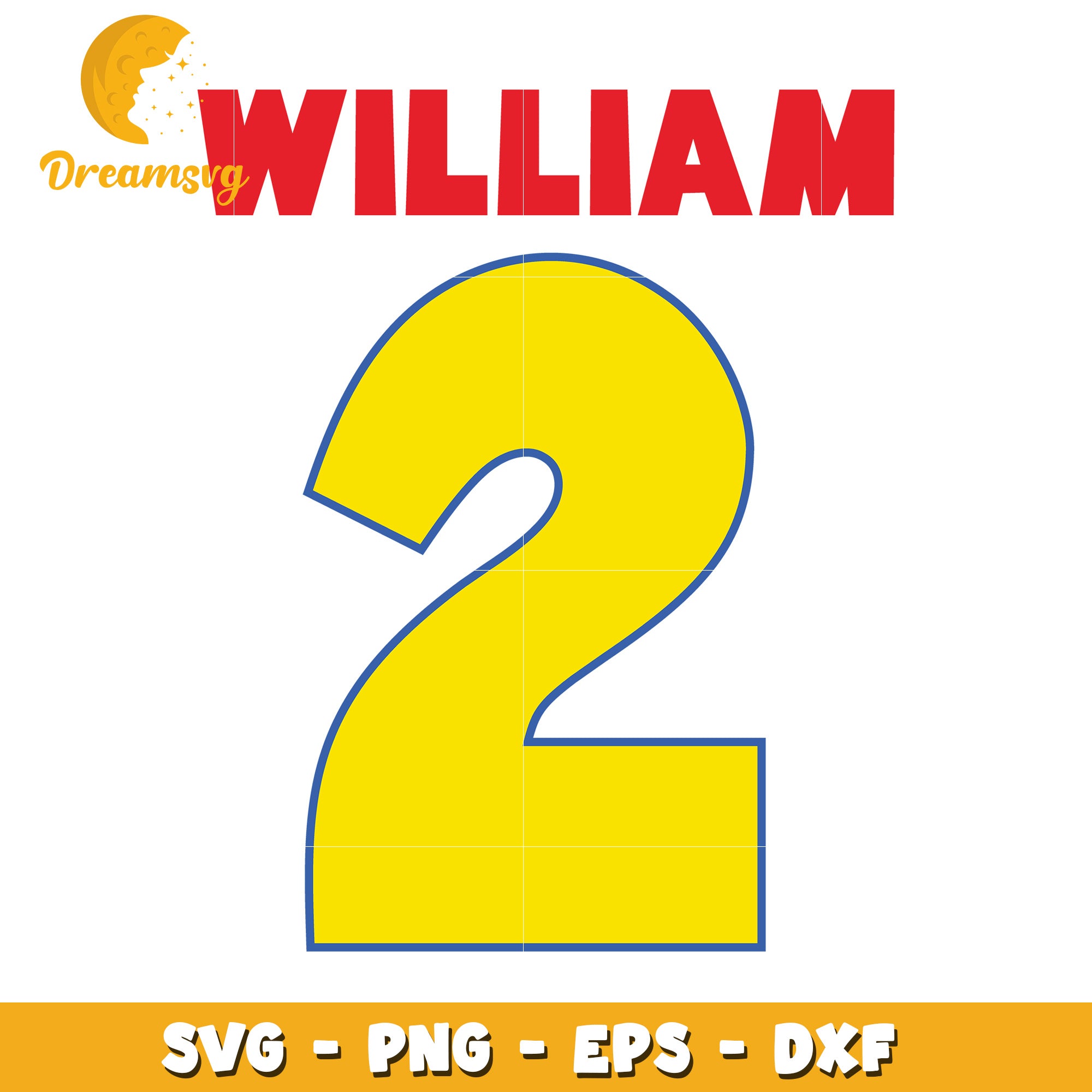 Williams 2nd Birthday SVG PNG EPS DXF – DreamSVG Store