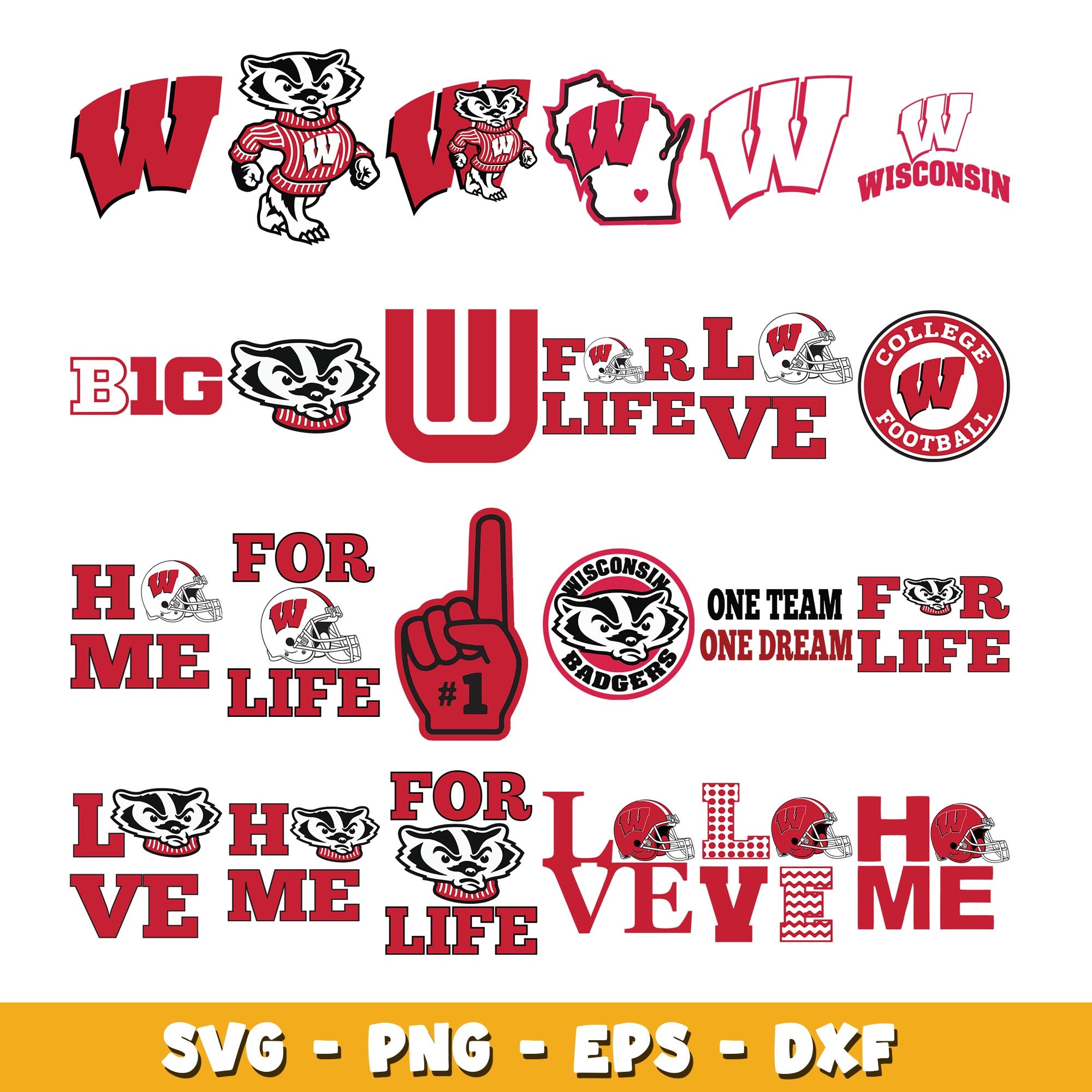 Wisconsin logo Bundle svg, Wisconsin logo svg, ncaa svg – DreamSVG Store