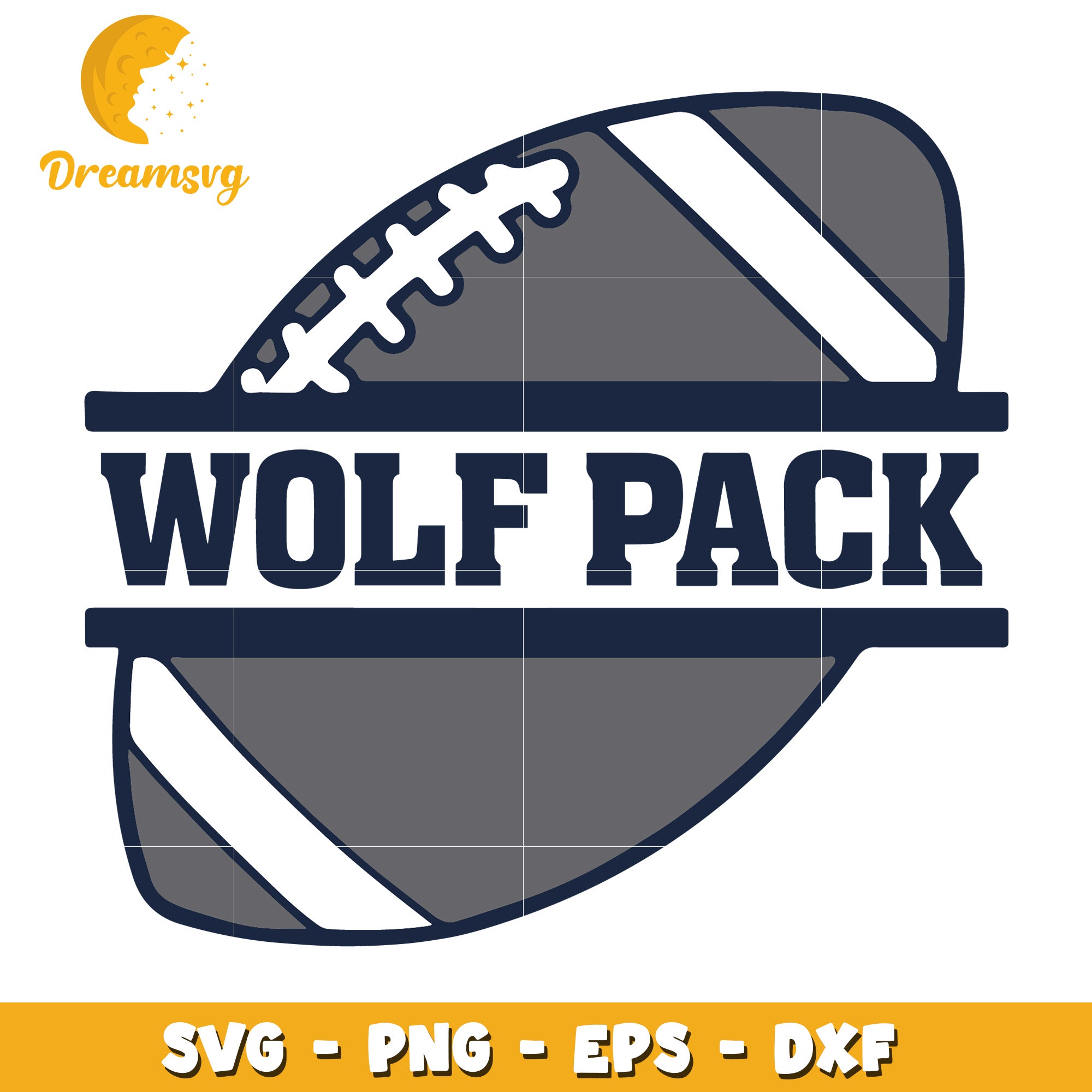 Wolf Pack Football SVG Cut File – DreamSVG Store