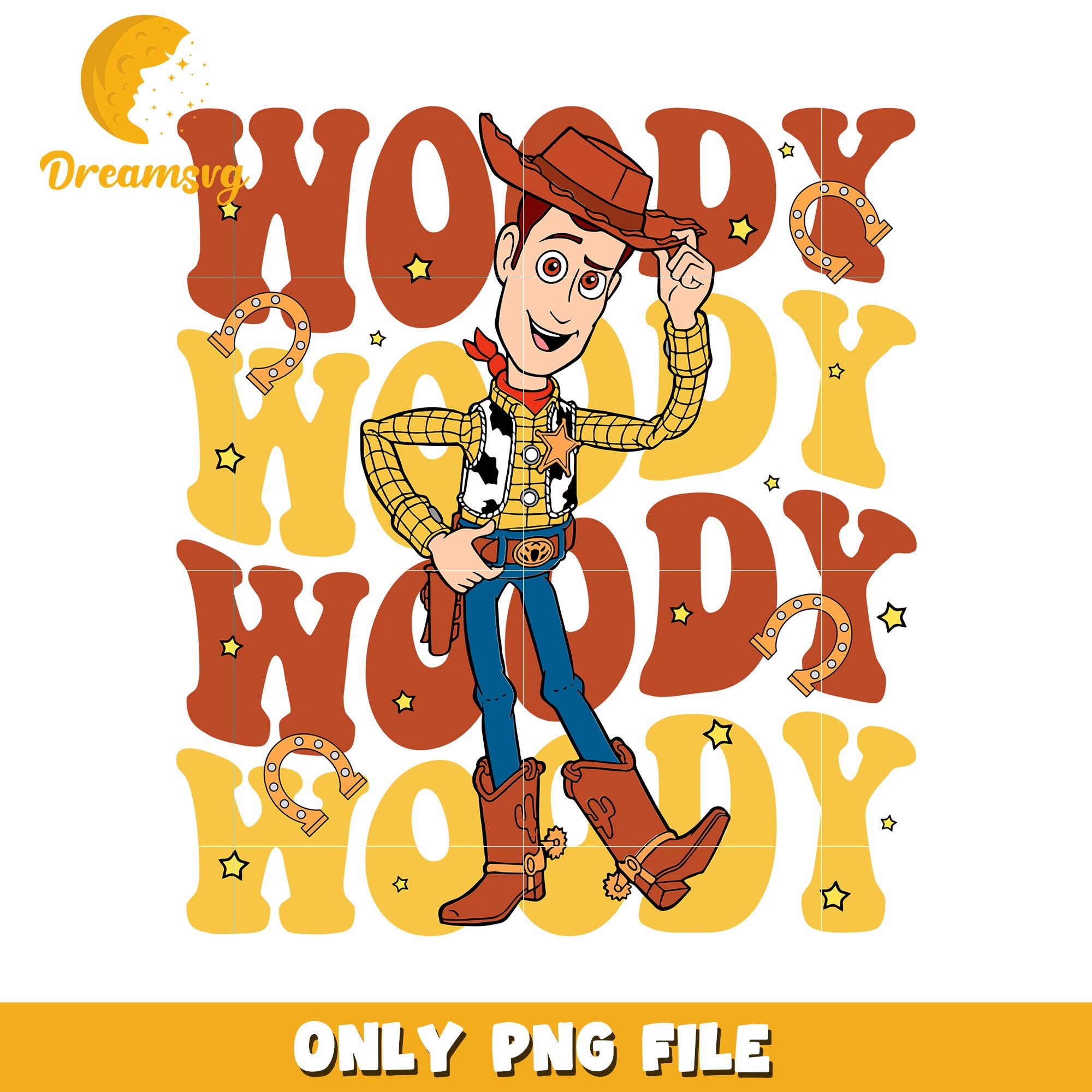 Woody PNG Retro Design – DreamSVG Store
