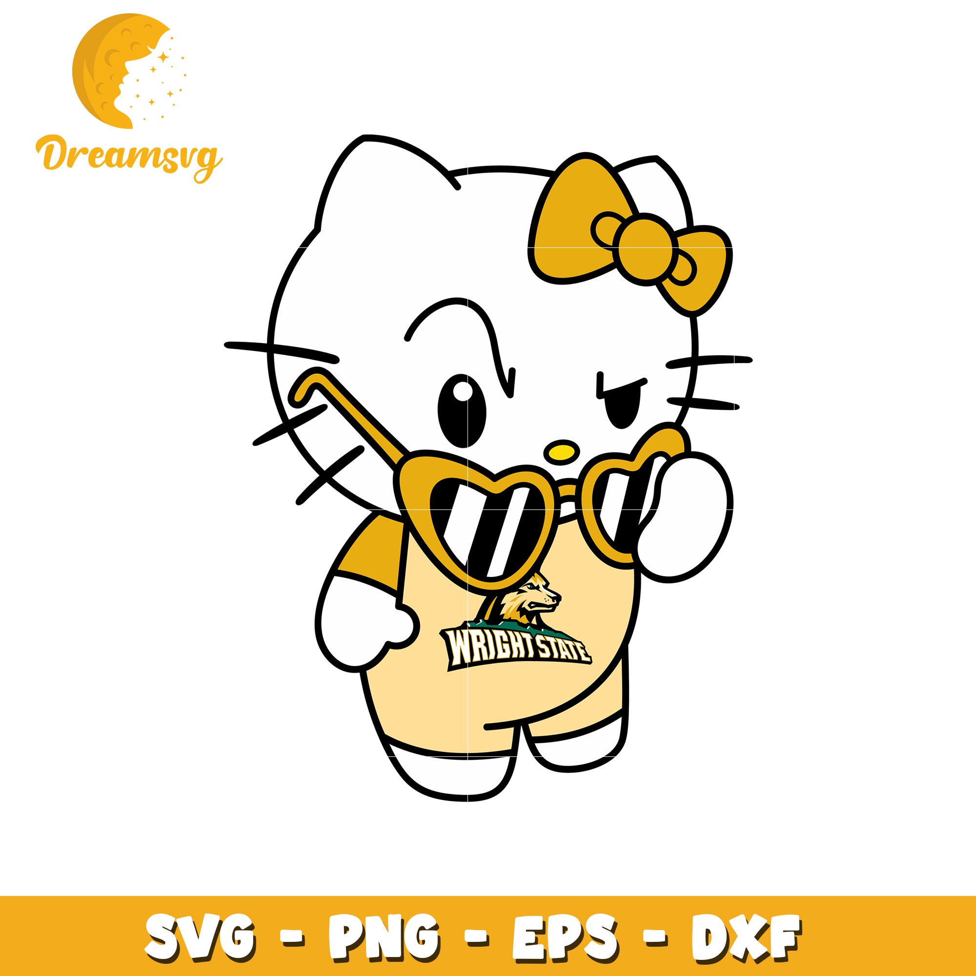 Wright State Cartoon Character SVG Design File – DreamSVG Store