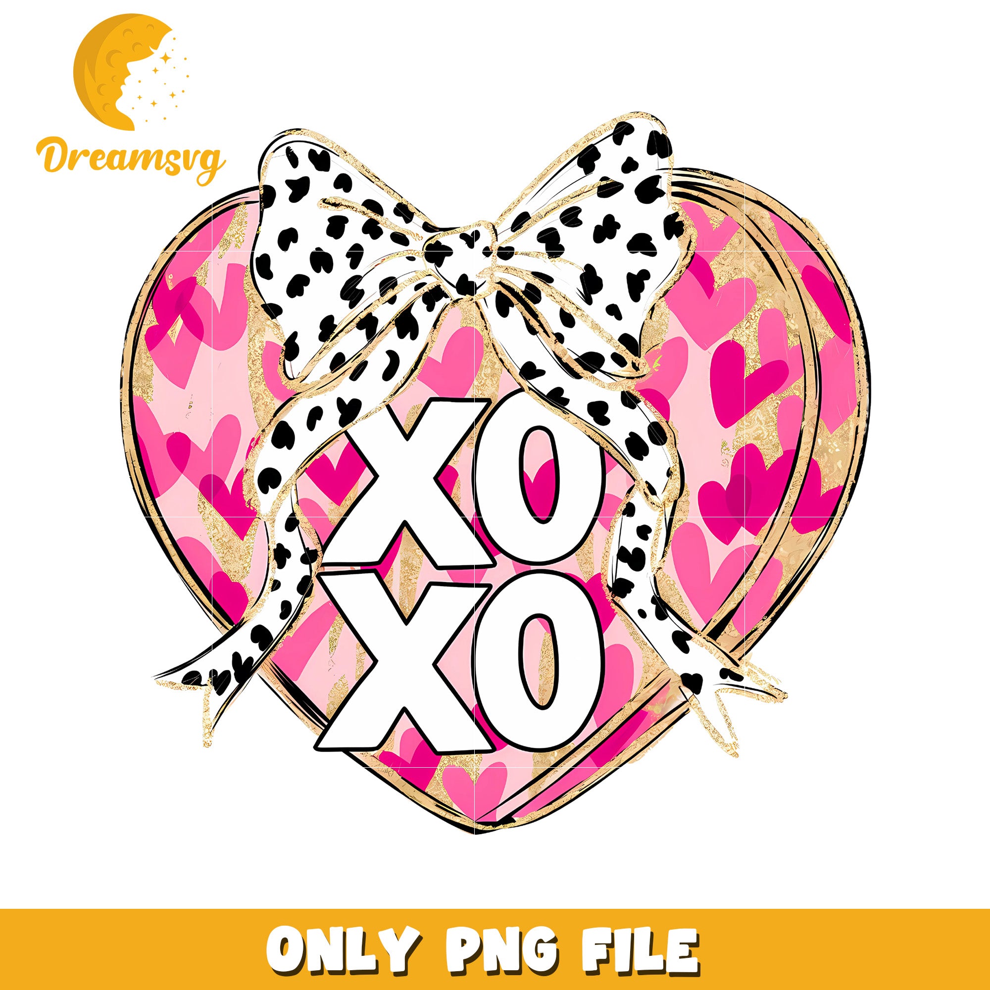 XOXO Heart PNG Valentines Day Design – DreamSVG Store